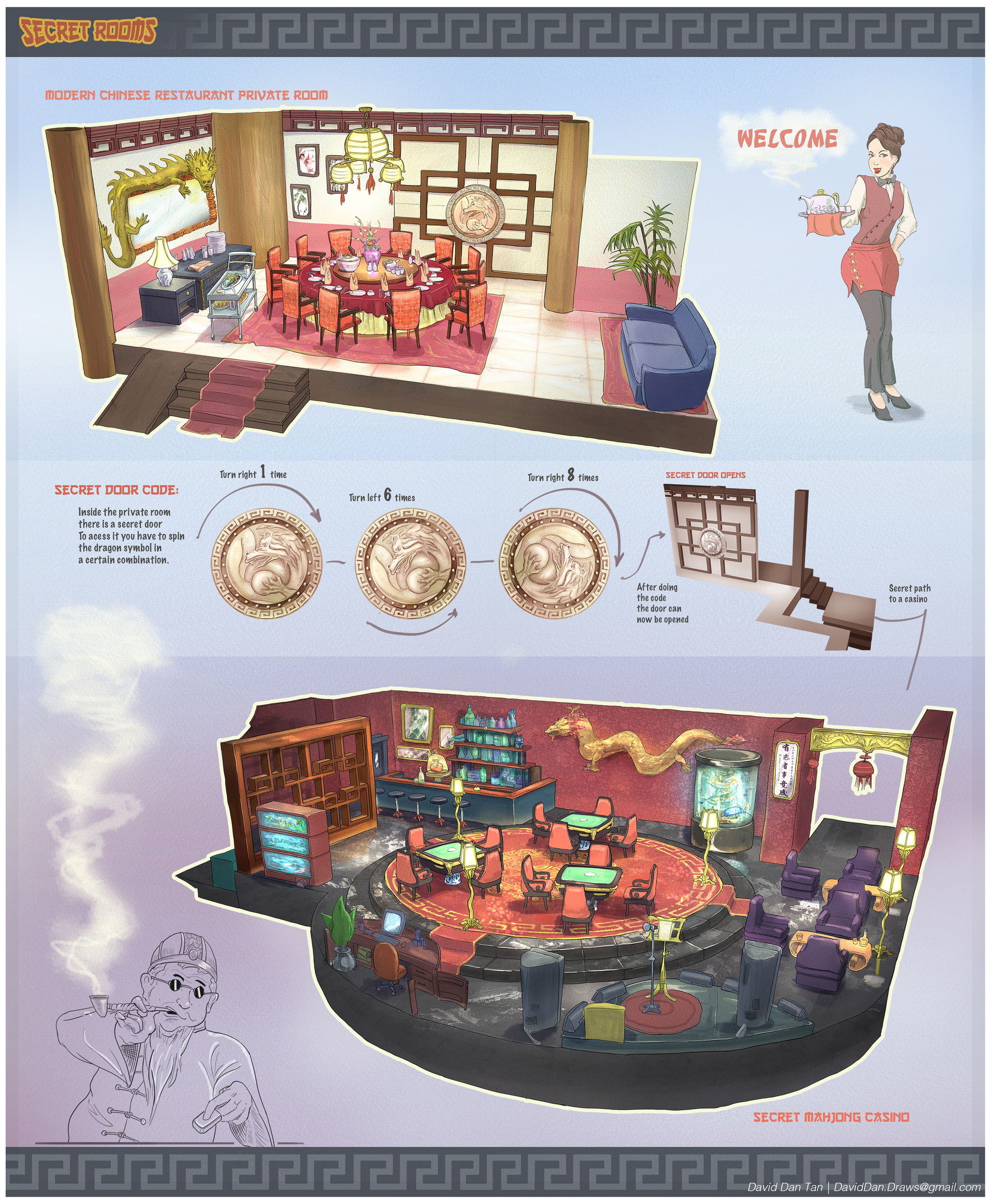 ArtStation - Chinese Restaurant Secret Rooms