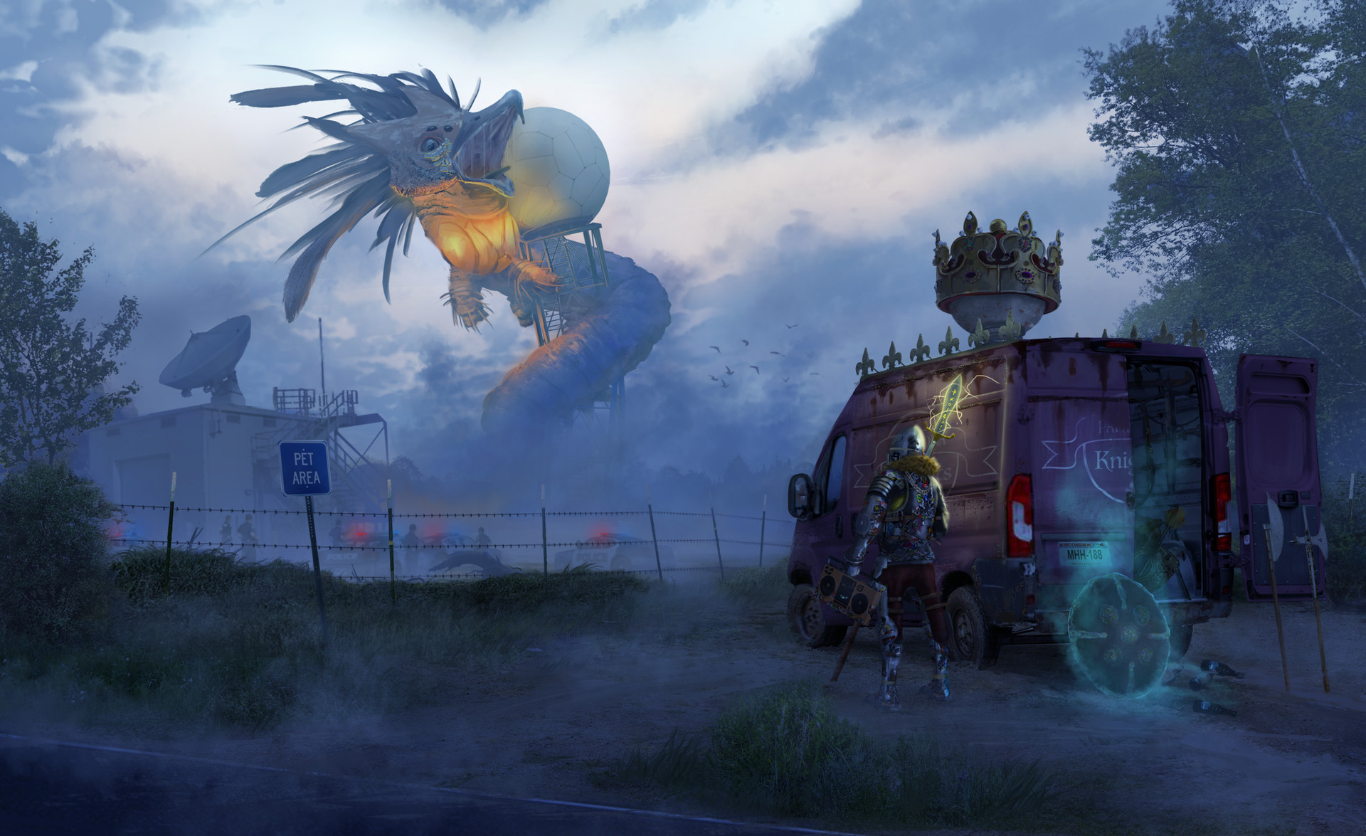 Pit Stop by William Falk : r/ImaginaryBehemoths