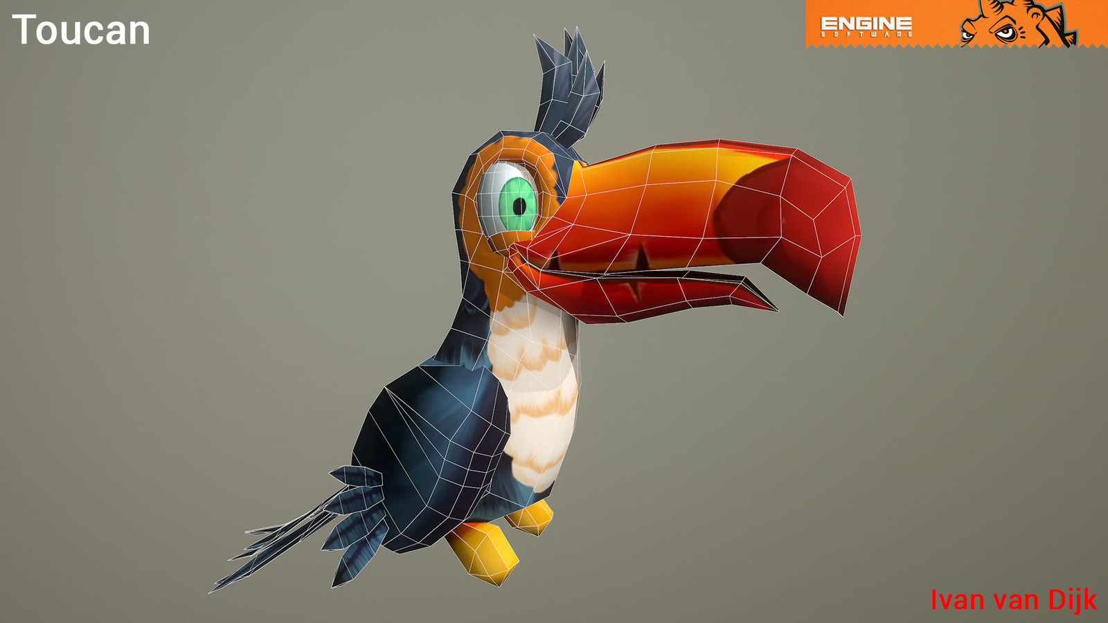 Ivan van Dijk - Low Poly Toucan with idle animations