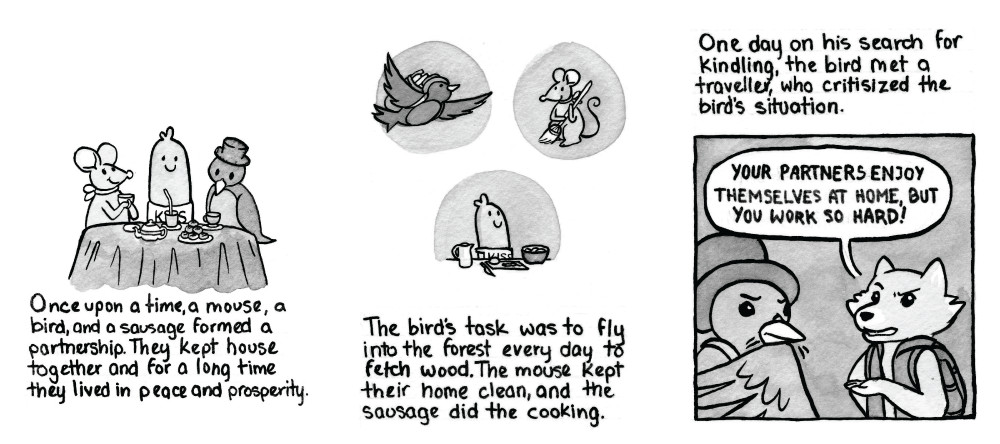 Mel Hohn - Weird Fairytales #1, "The Mouse, the Bird, and the Sausage"