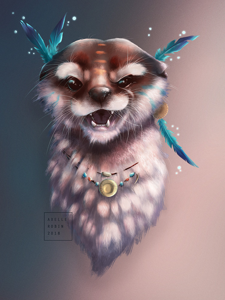 ArtStation - Otter - Native american