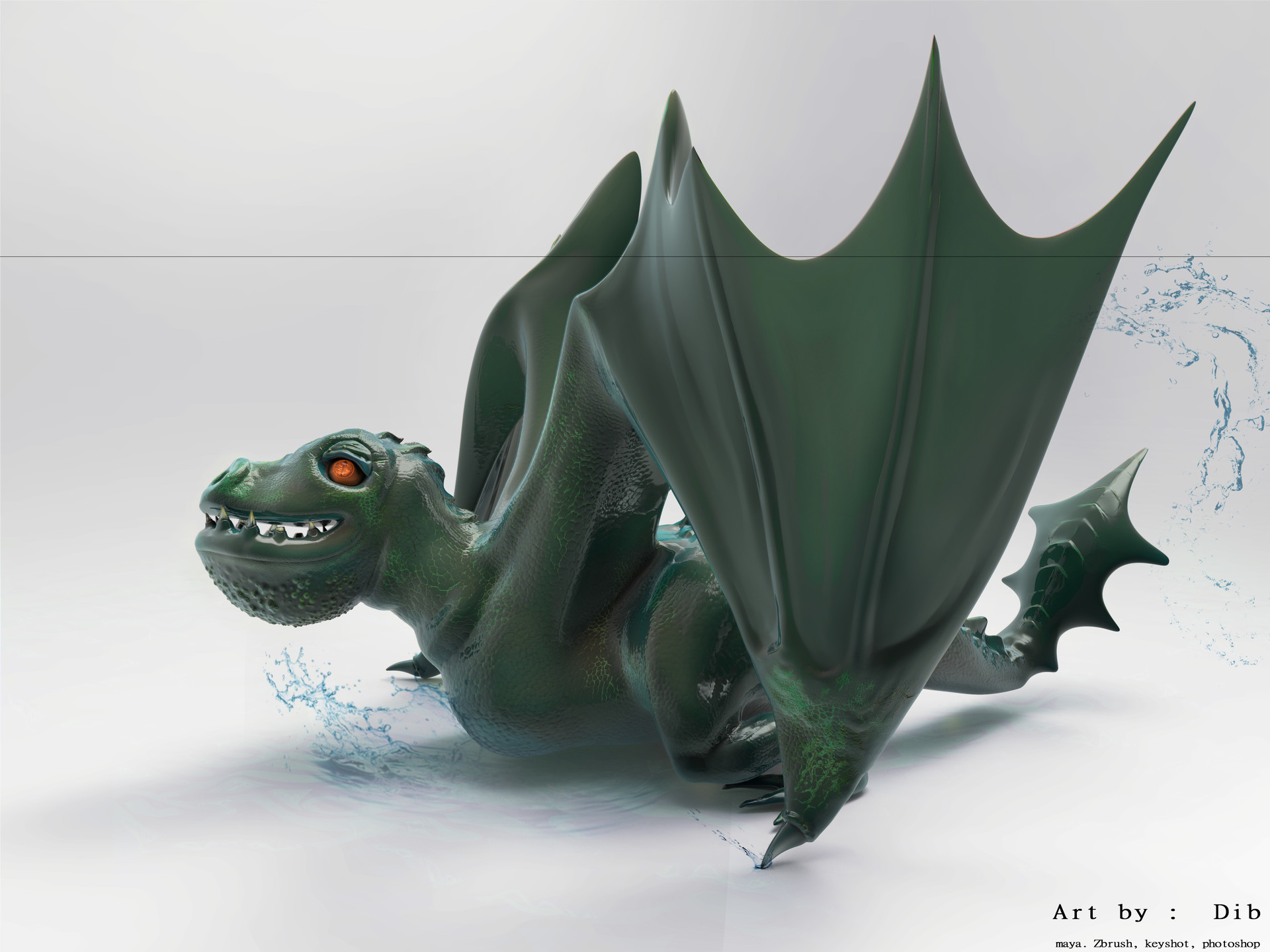 ArtStation - Female water dragon