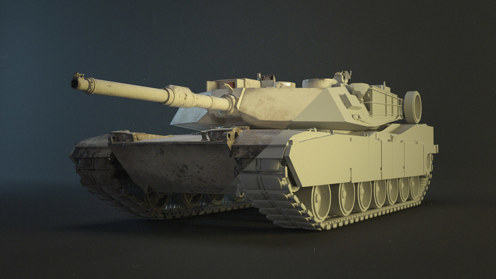 Art Island Studio - M1 Abrams battle tank texturing