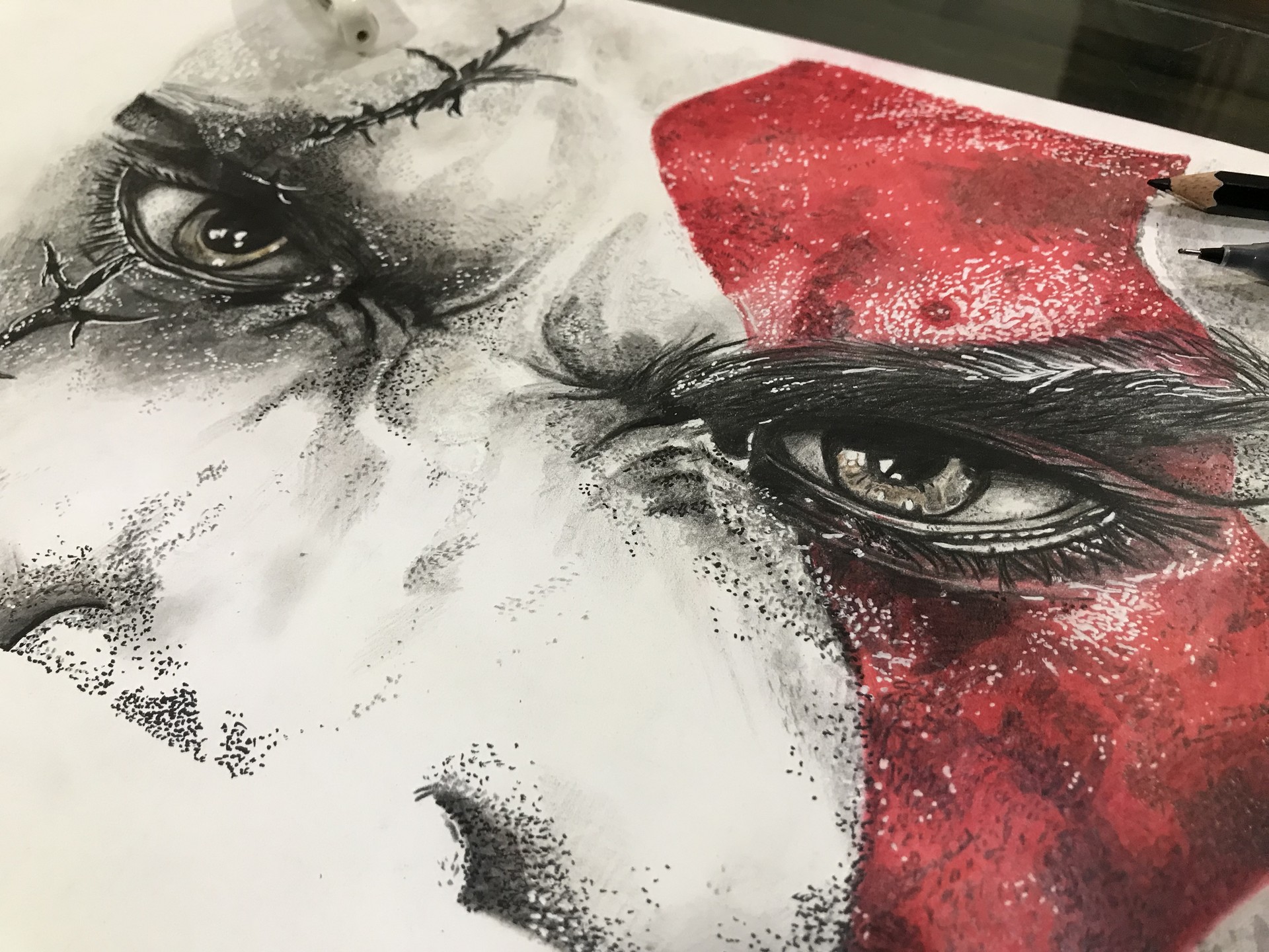 Kratos Drawings In Pencil
