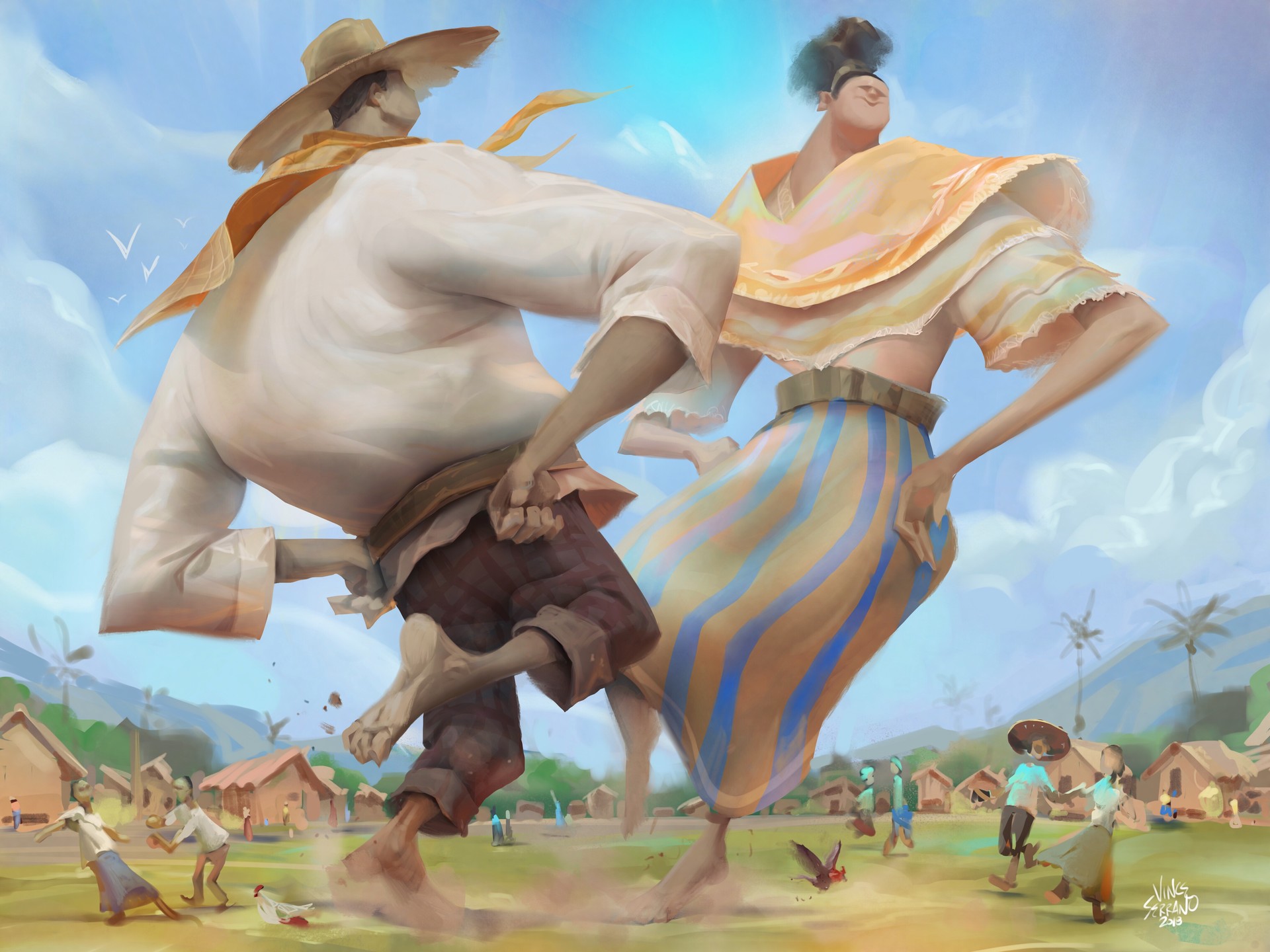 Higantes Festival Drawing