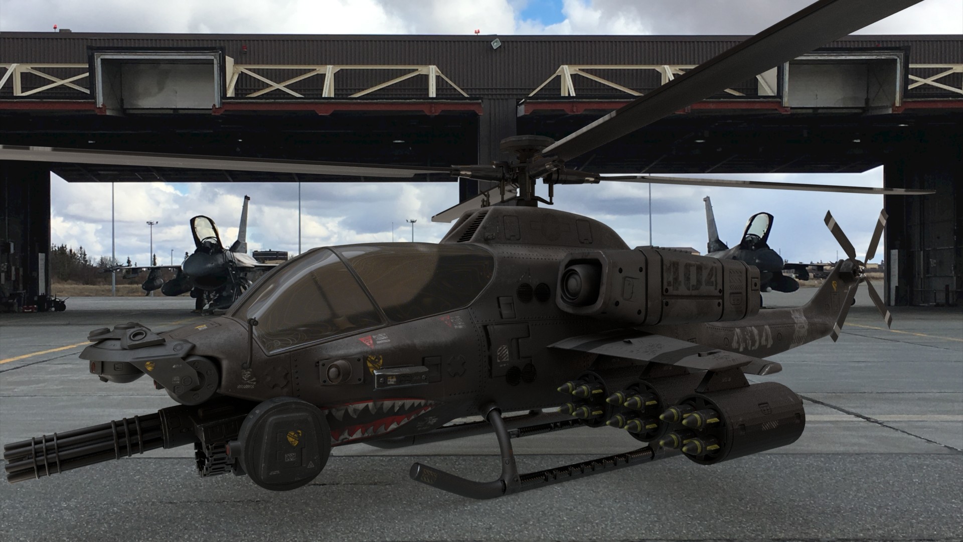 ArtStation - helicopter apache cobra