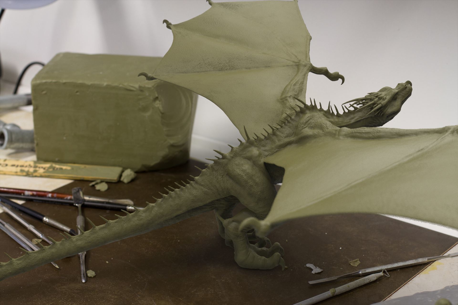ArtStation - Dragon Clay Render