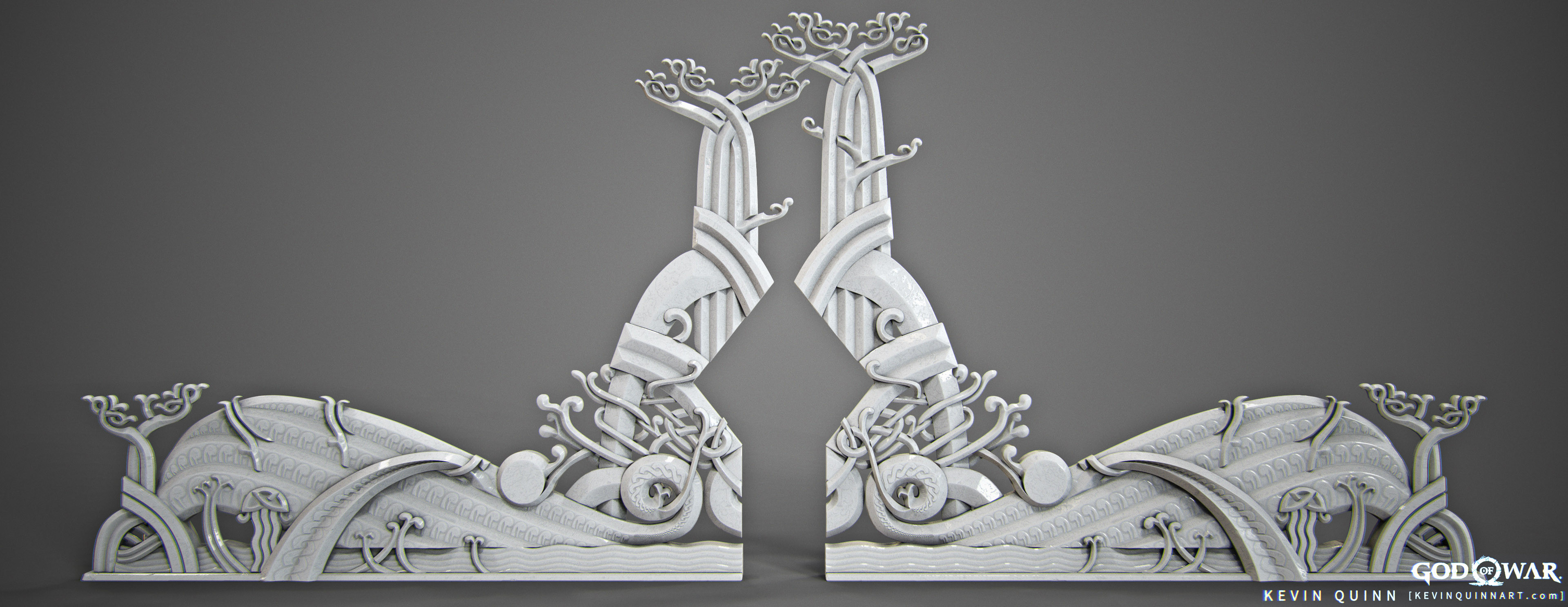 Kevin Quinn: Portfolio - God of War (2018) - Realm Travel Door Renders