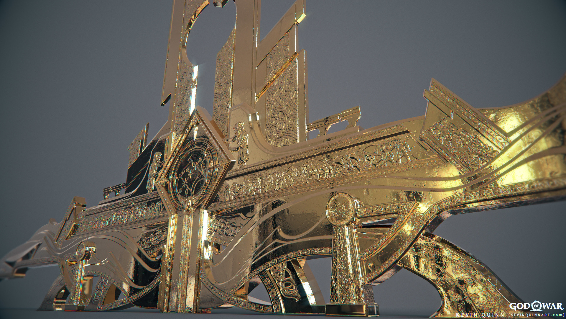 Kevin Quinn: Portfolio - God of War (2018) - Realm Travel Door Renders