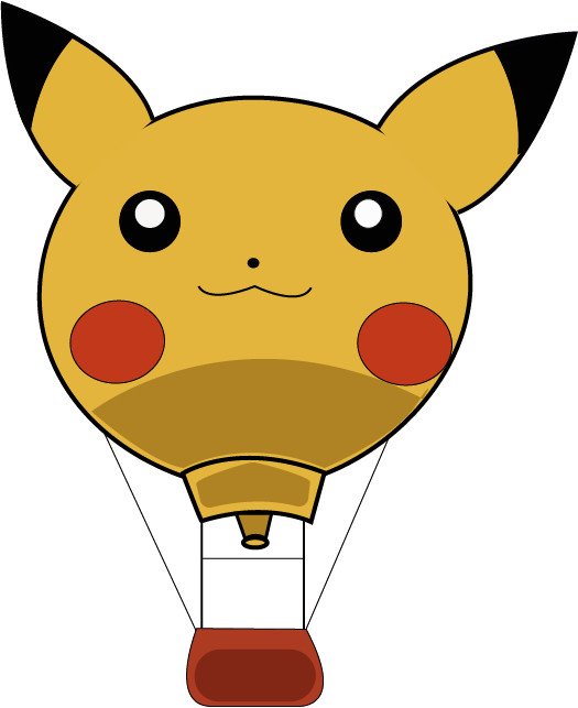 how to draw pikachu on a balloon
