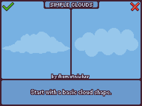 how to draw pixel clouds
