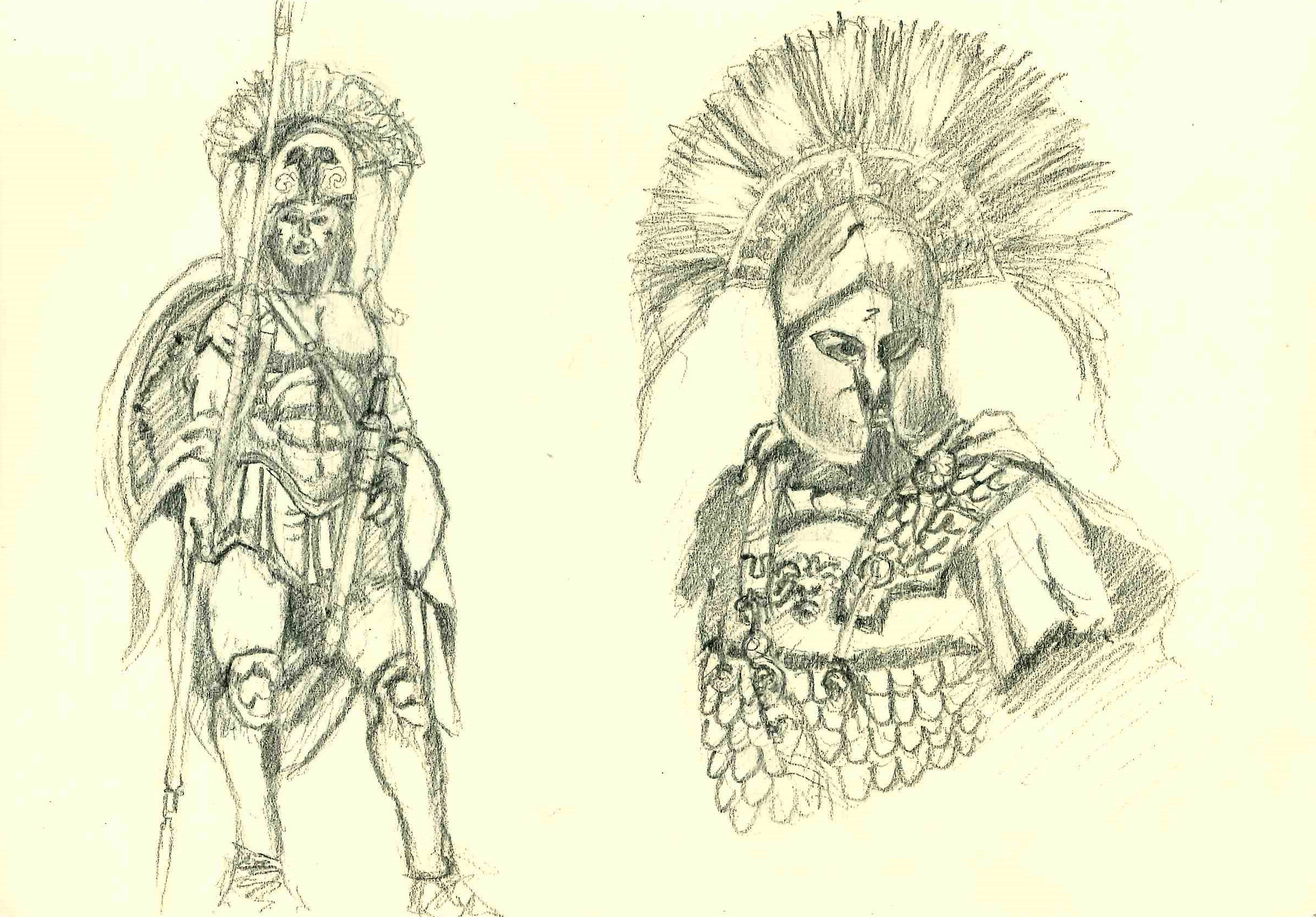Michael Merulla - Ancient warriors - sketches