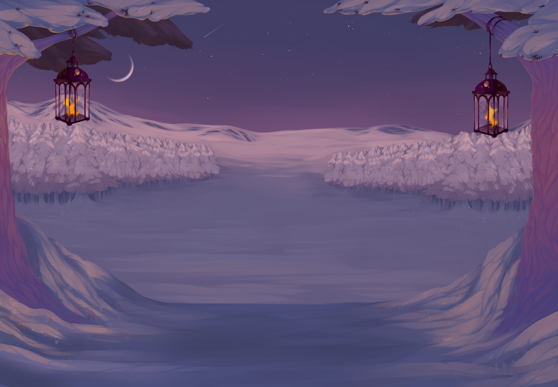 ArtStation - Snowy Background