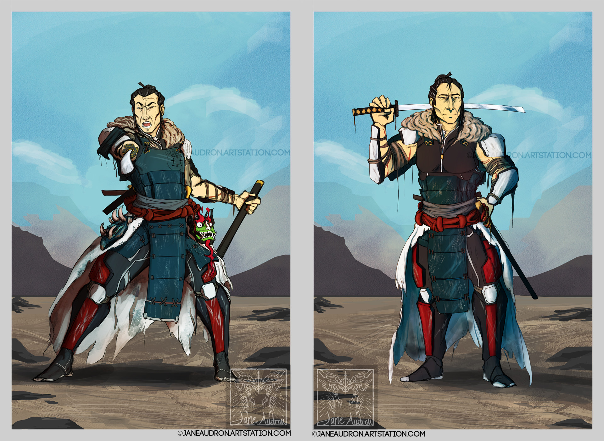 ArtStation - Crossover Fan Art - Samurai Jack x XCOM