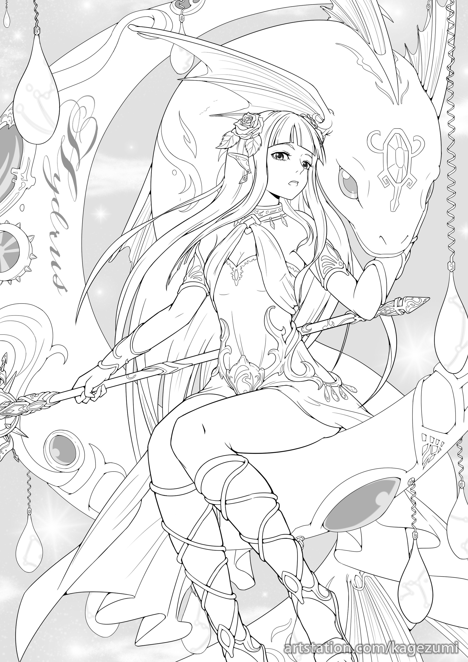 anime bunny girl coloring pages