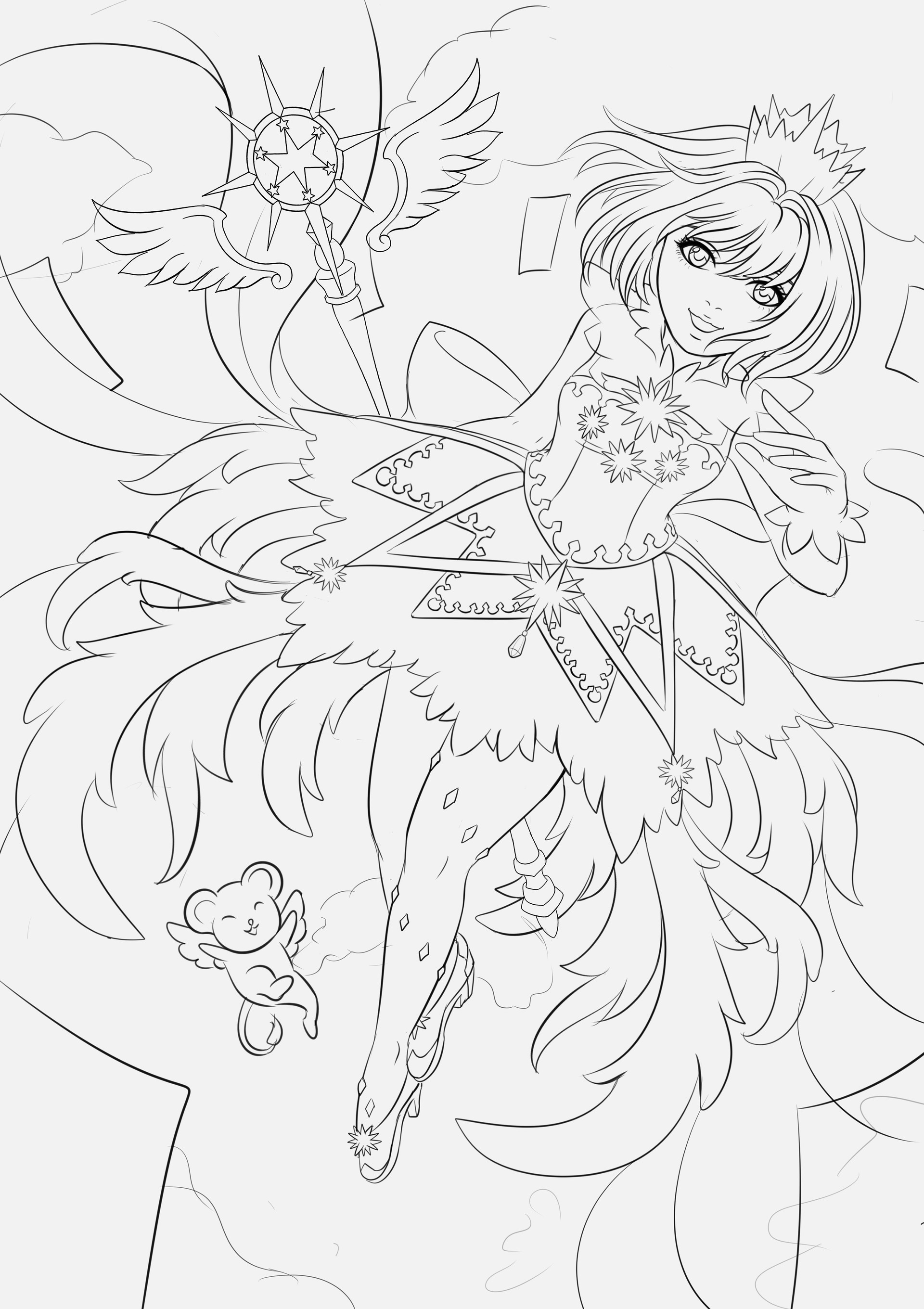 card captors coloring pages