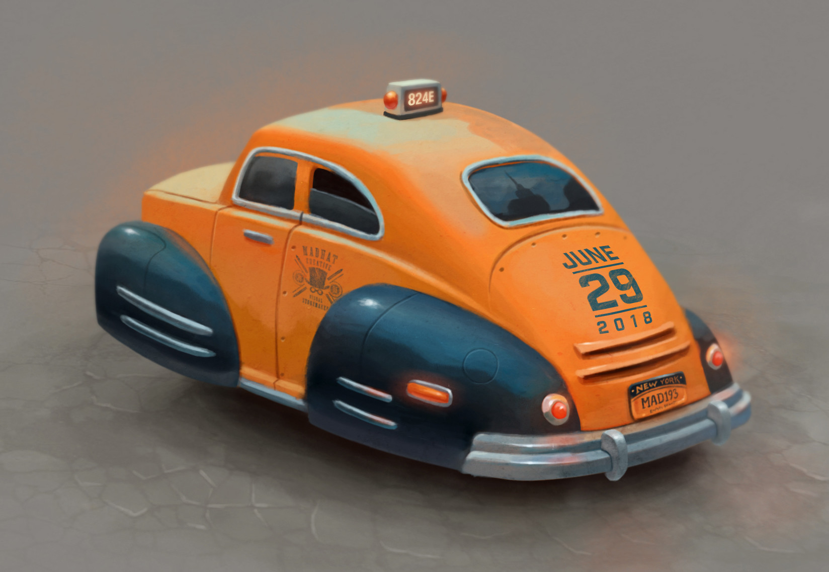 ArtStation - New York Vintage Hover Cab