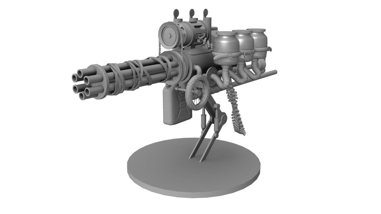 ArtStation - Gatling gun