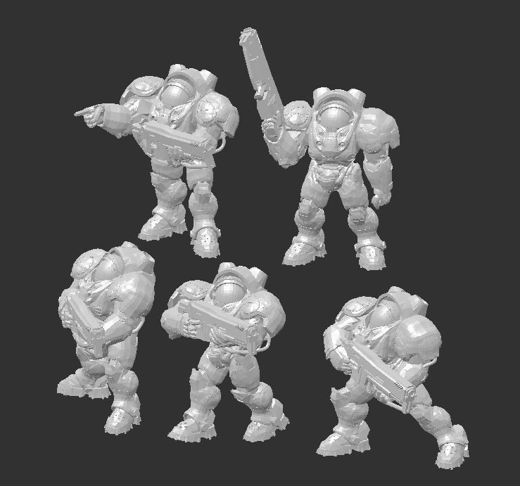 Collectibles miniatures painted figurines Starcraft 2 Terran base Art ...