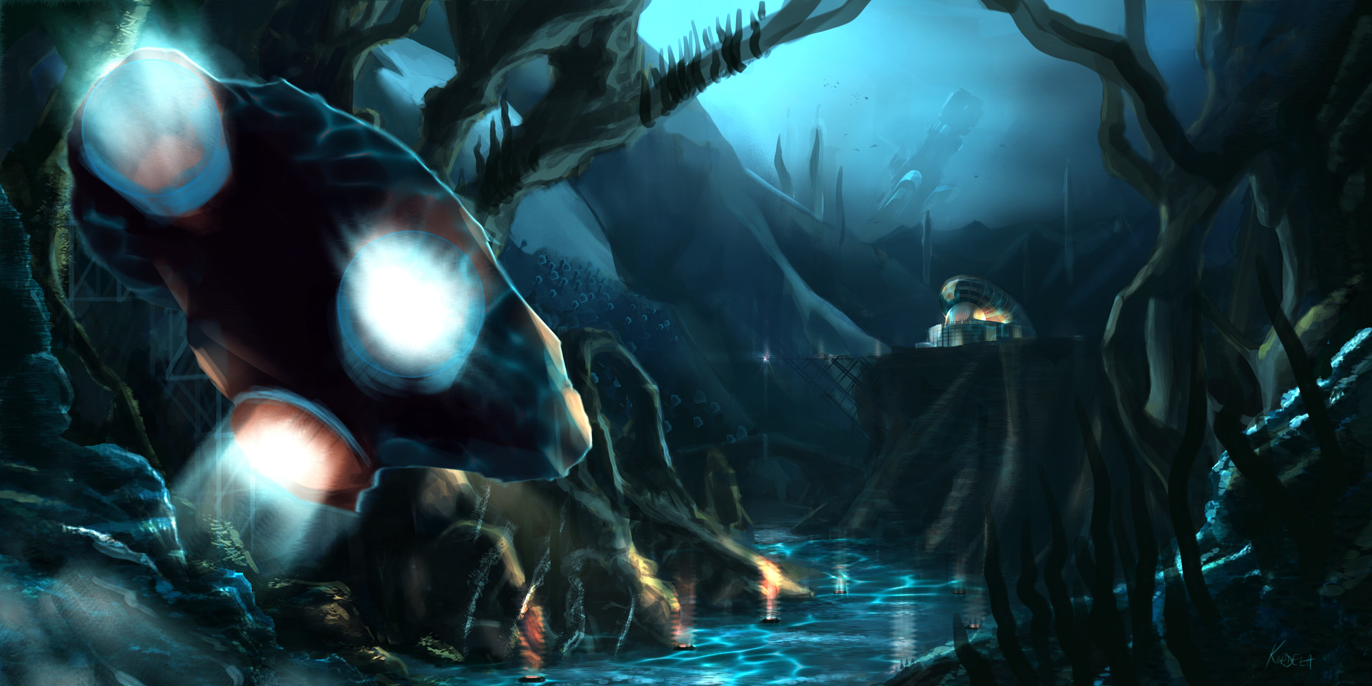 ArtStation - Underwater Base