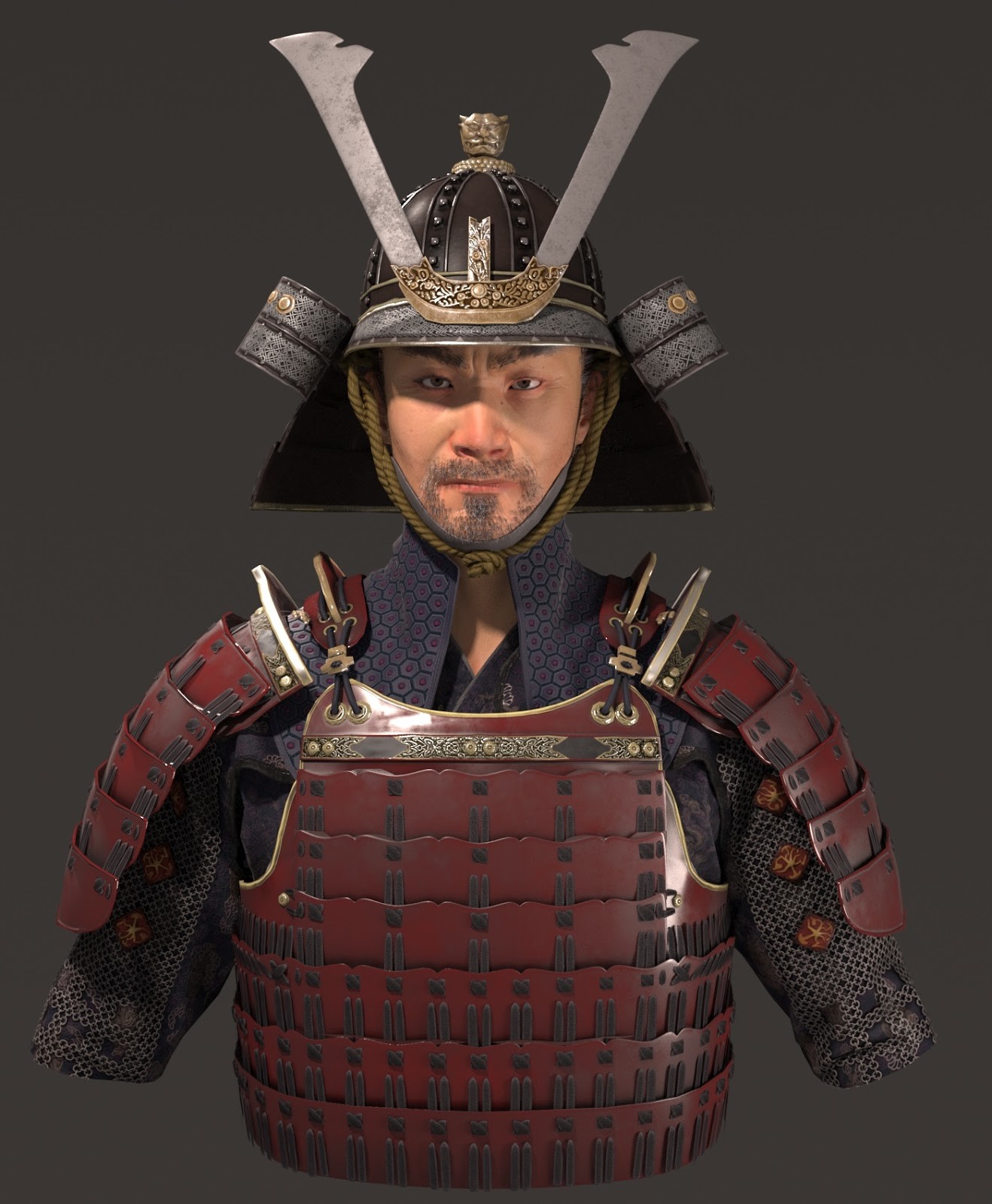 ArtStation - Samurai bust
