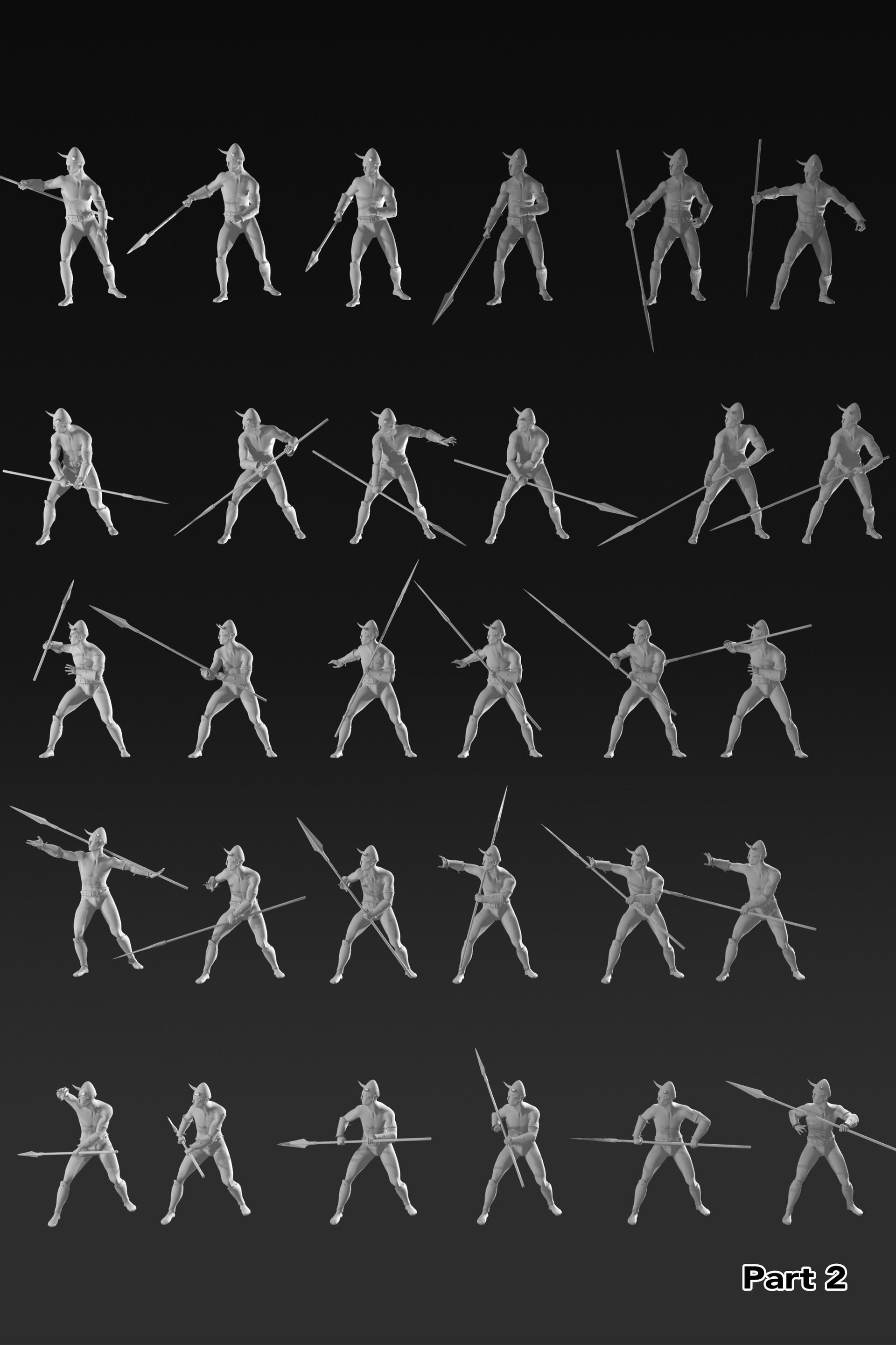 3D Packs and reference images - 3D Fighting Poses "Standing"