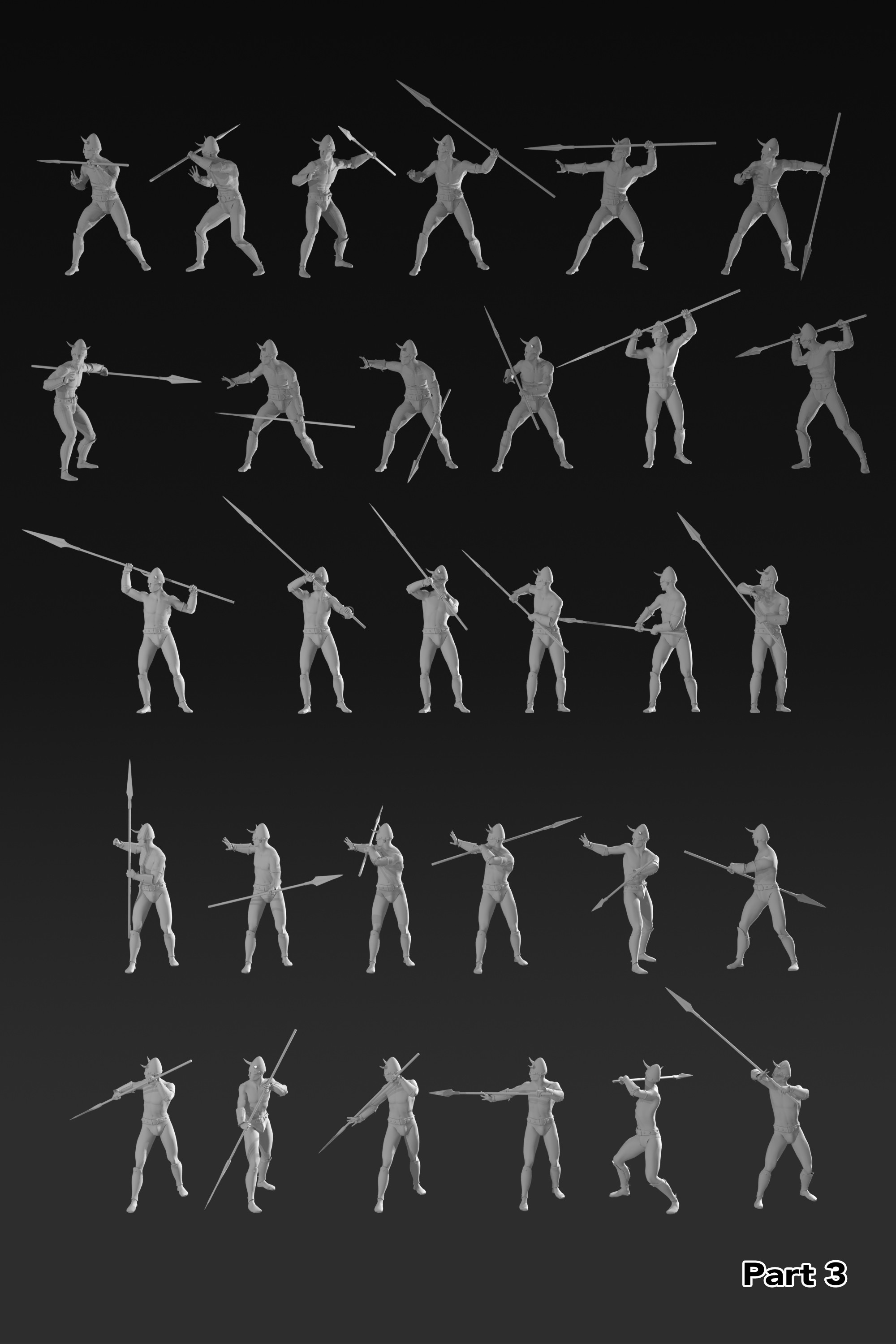3D Packs and reference images - 3D Fighting Poses "Standing"