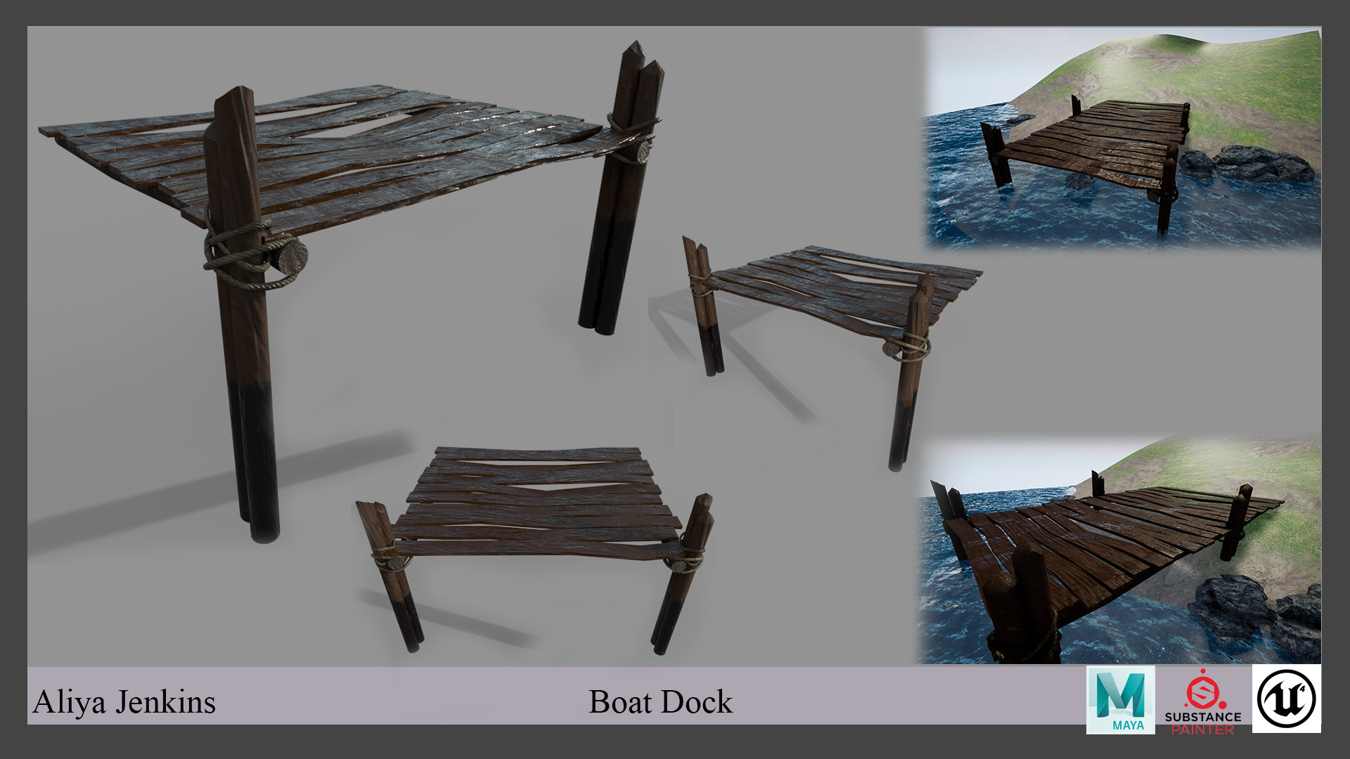 ArtStation - Wood Boat Dock