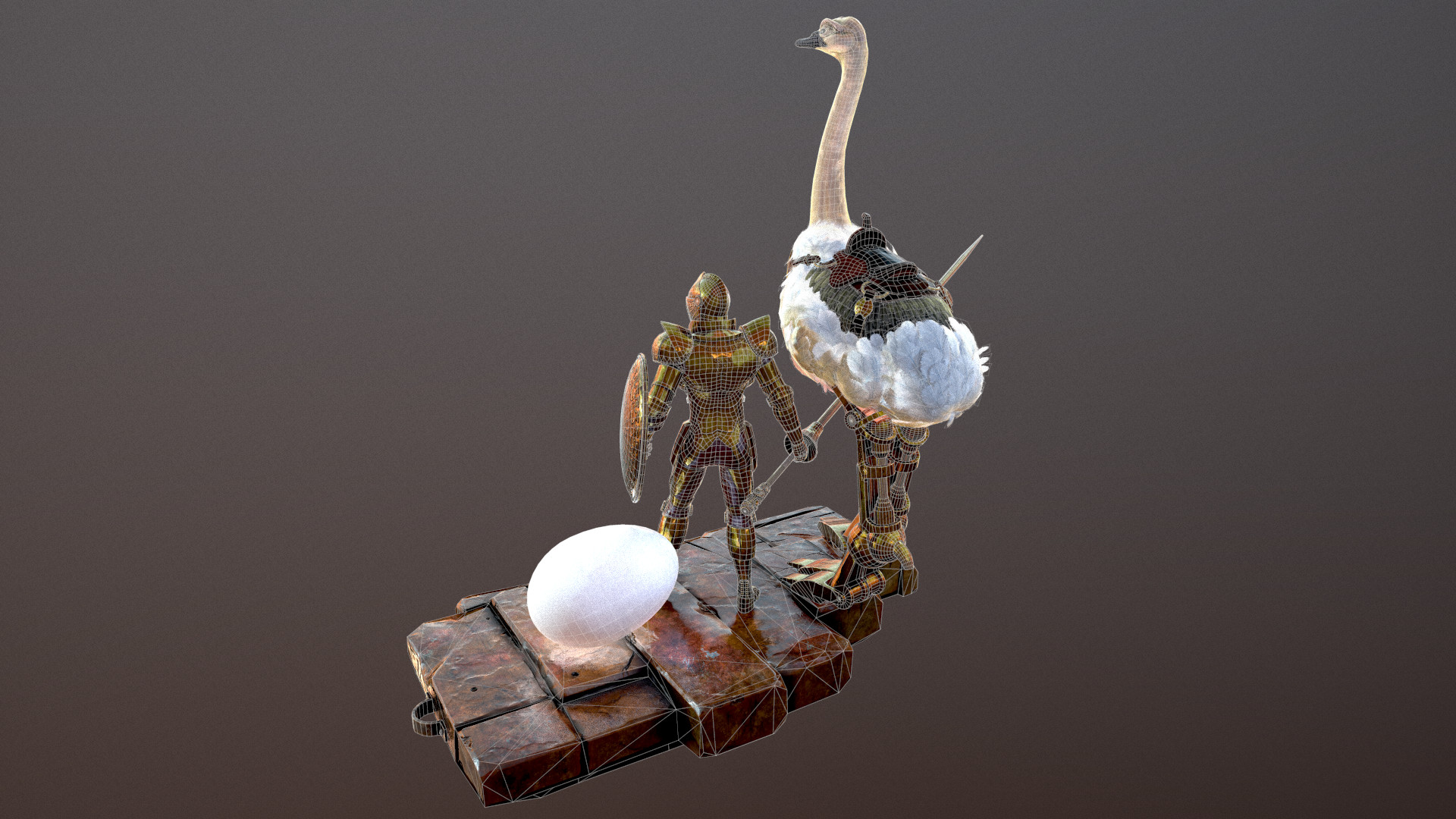 Ostrich Jousting