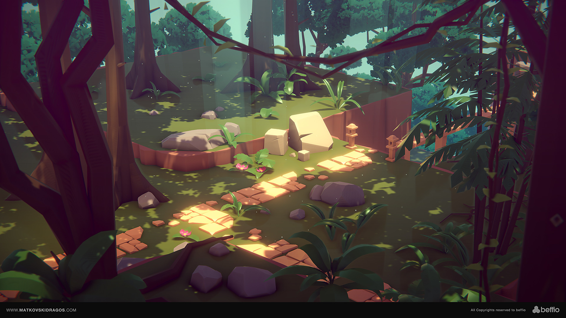 stylized jungle