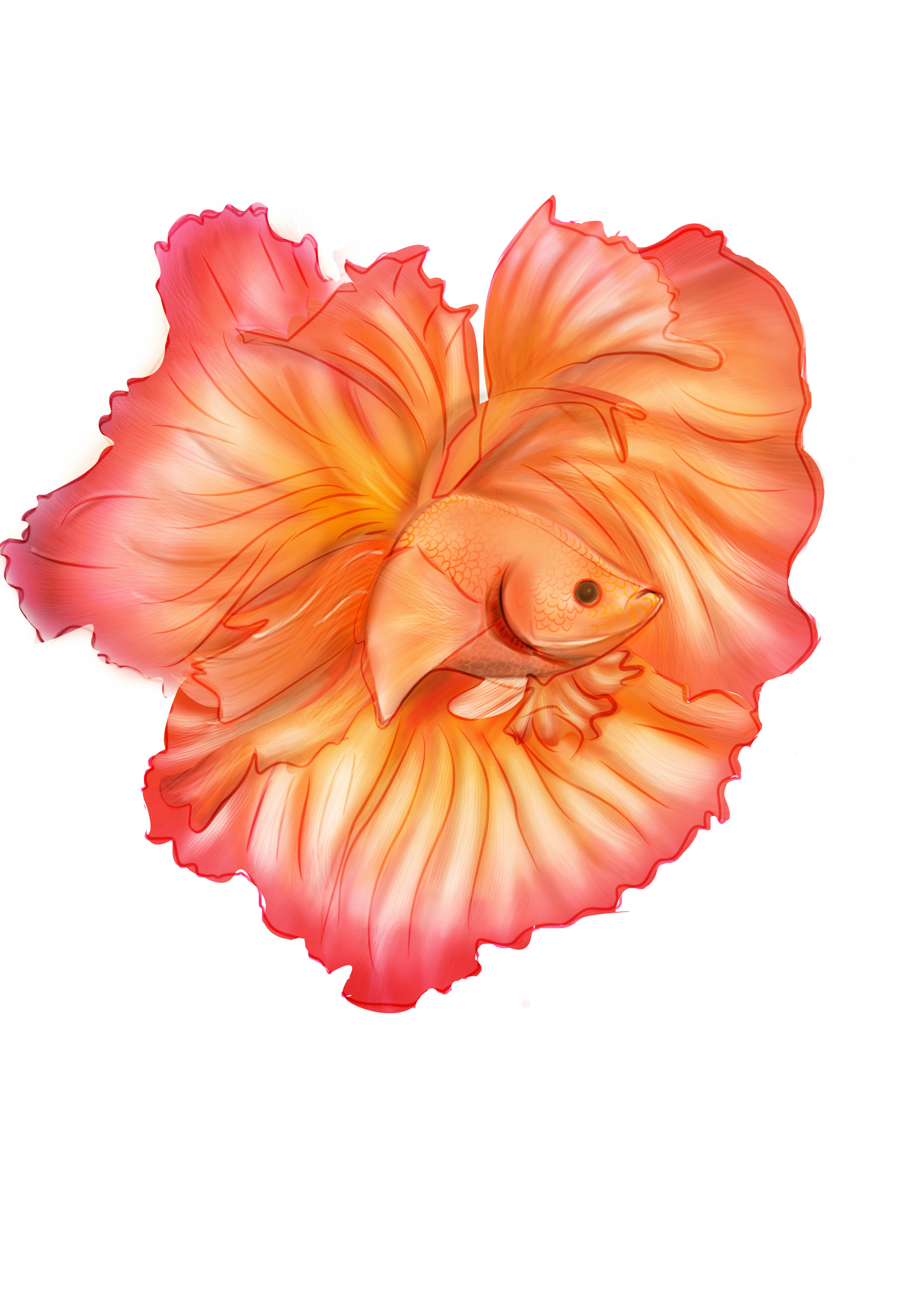 ArtStation - flower fighter fish