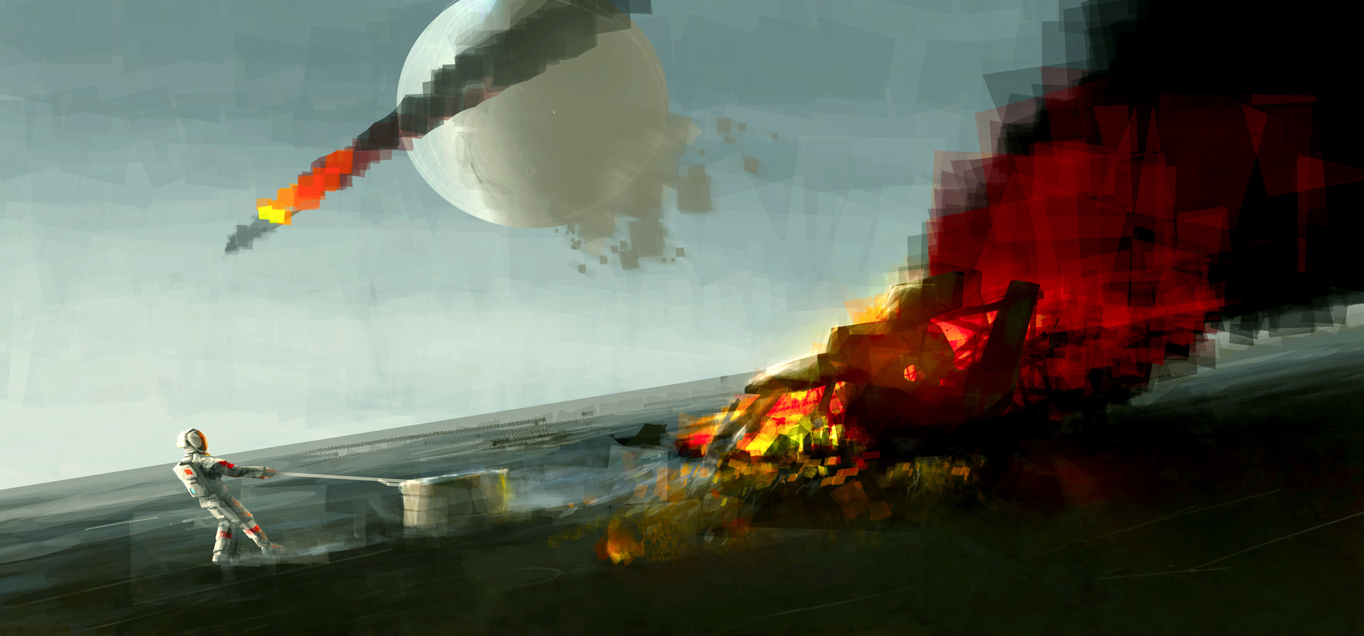 ArtStation - crashed jet