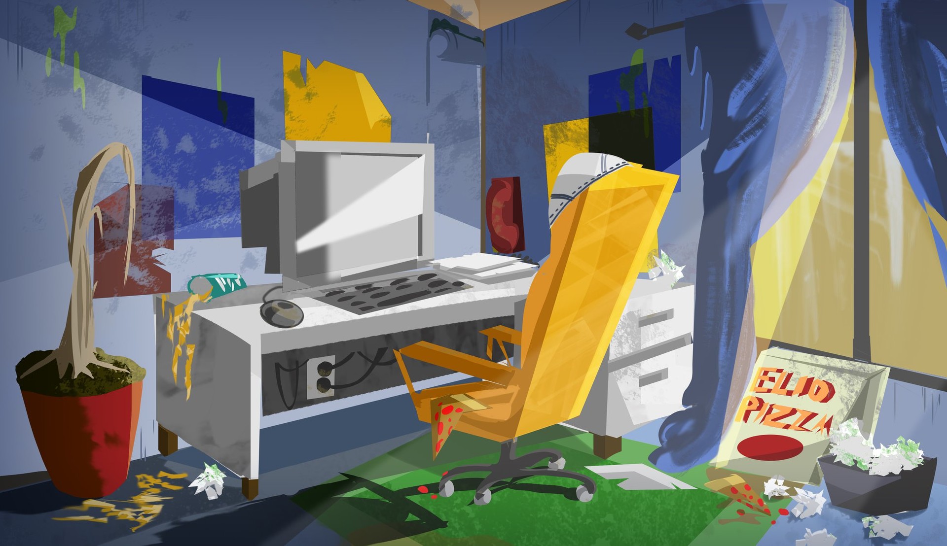 ArtStation - Dirty Home Office