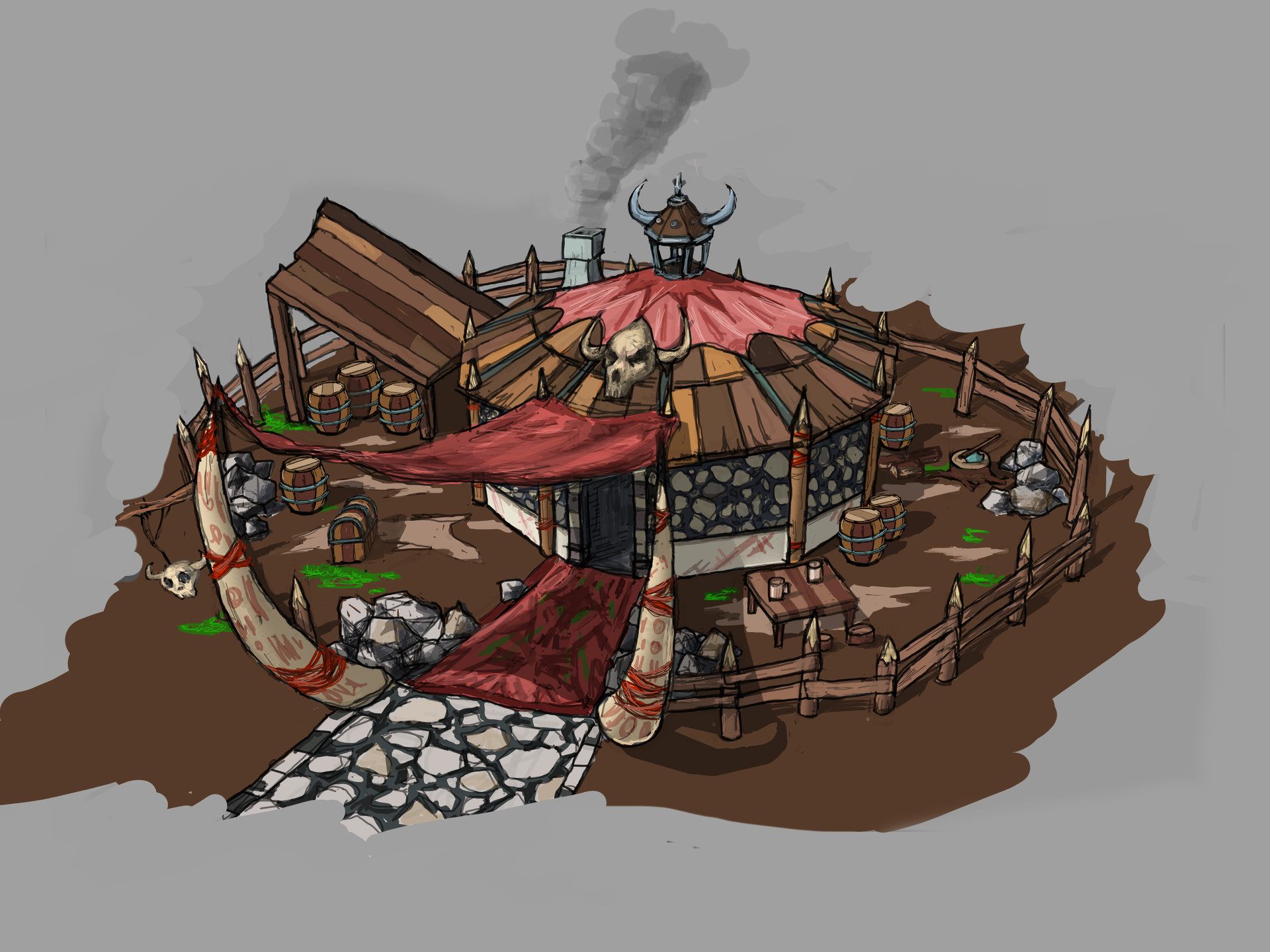 ArtStation - Orcs barracks
