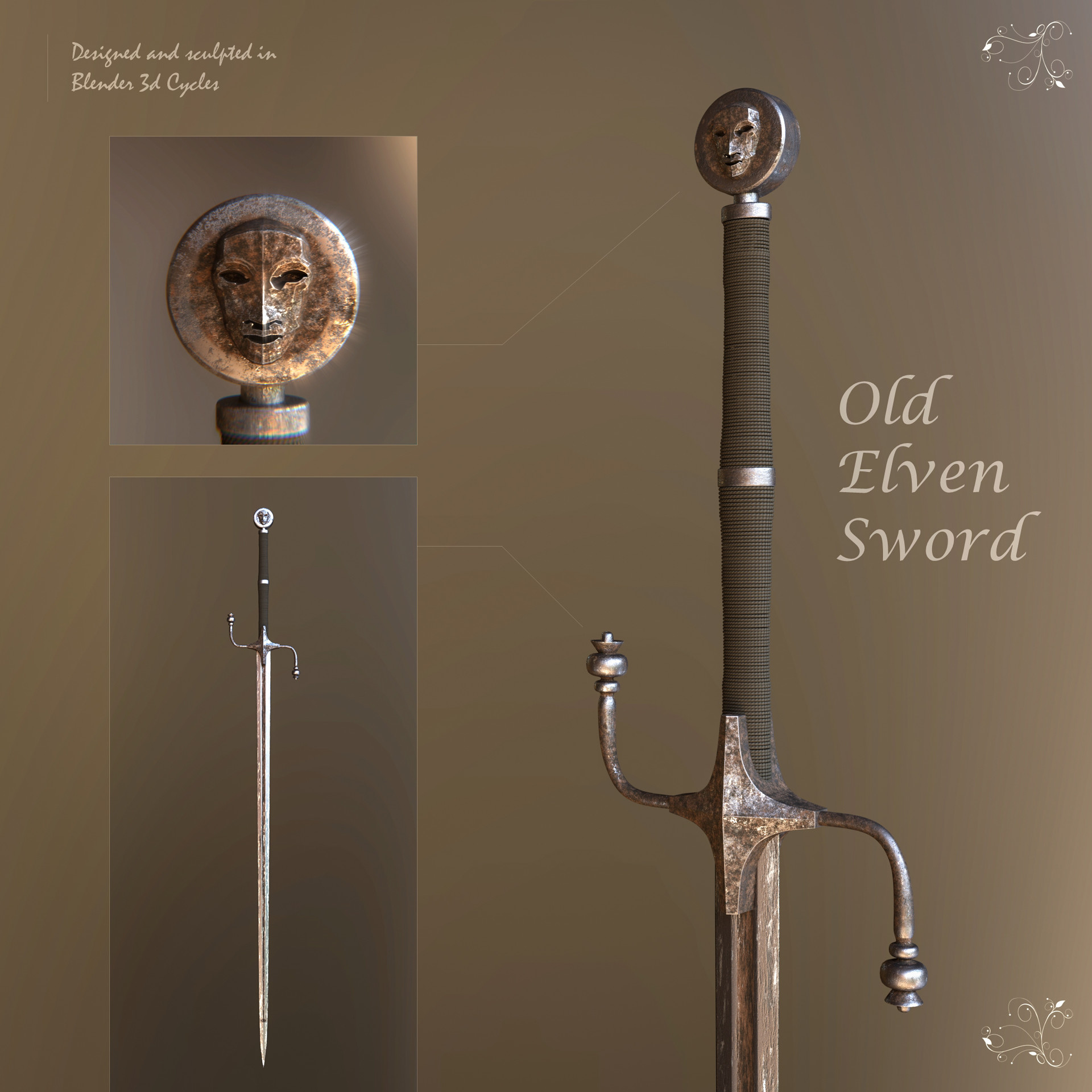 ArtStation - Old Elven Sword
