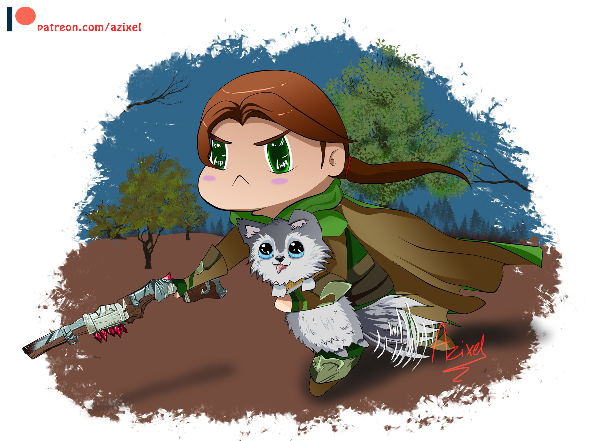 ArtStation - Patreon Reward- Chibi Hunter