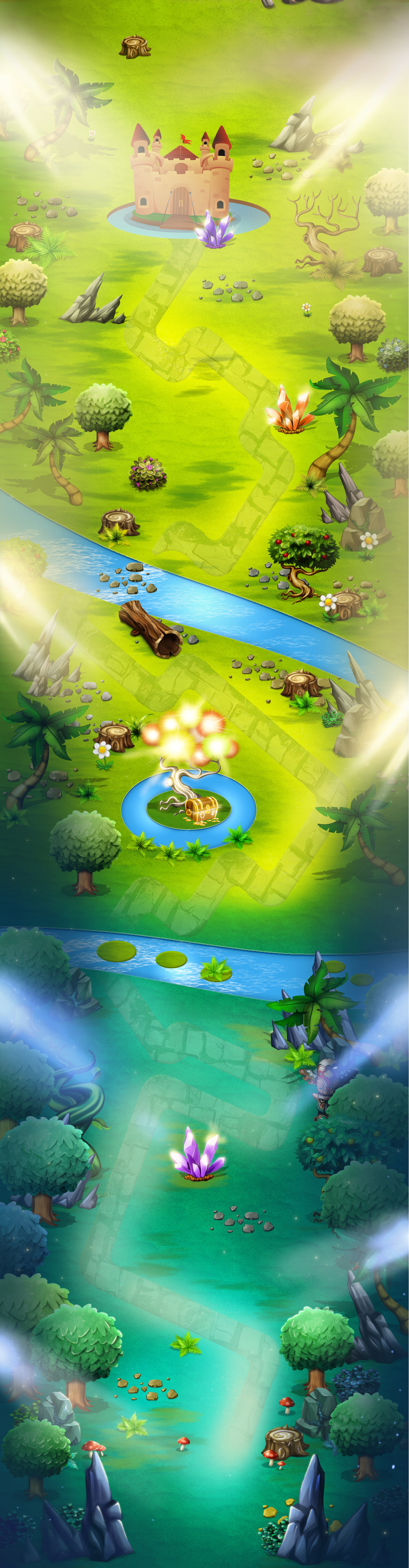 ArtStation - Armadillo Adventure Mobile Game Levels Map