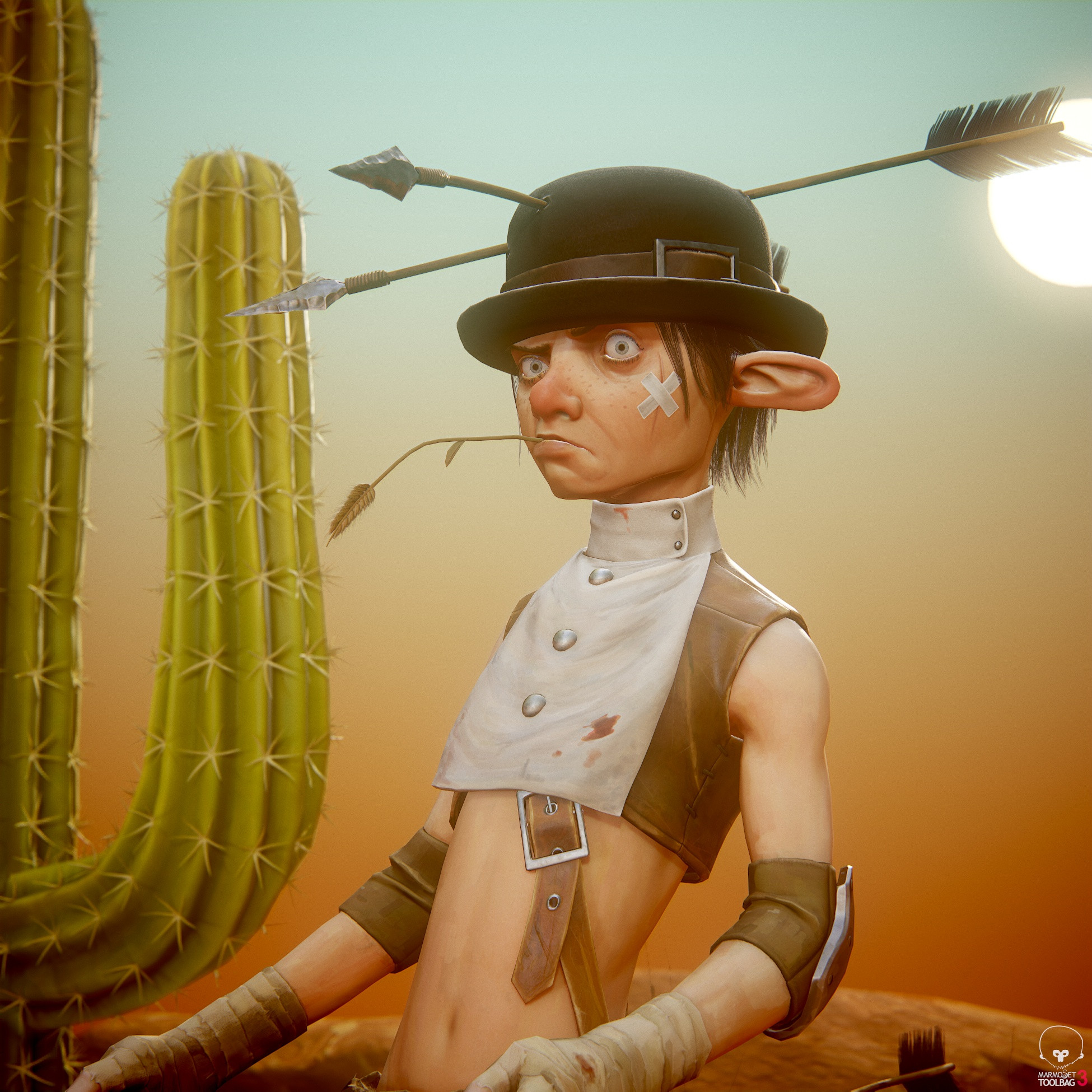Georgian Avasilcutei - Billy Three Arrows - Wild West game character art challenge