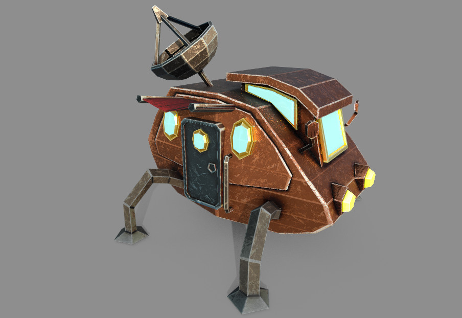 ArtStation - Stylised Alien Ship