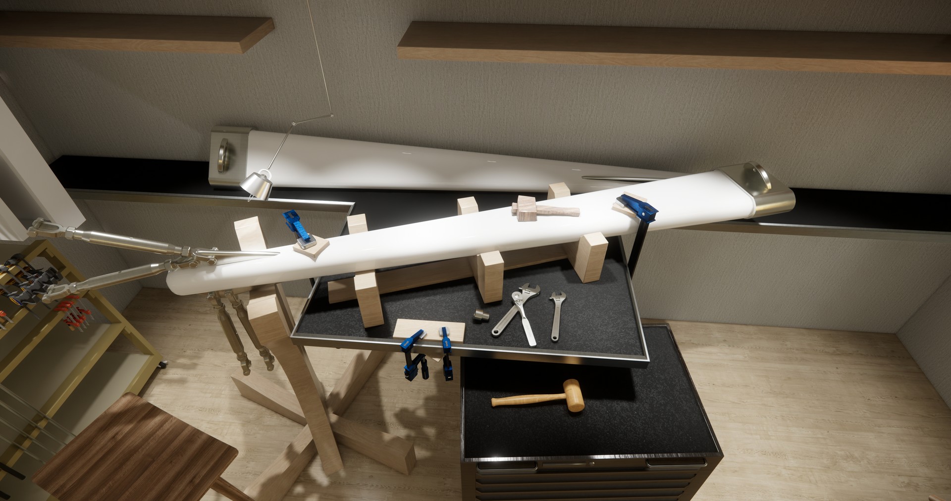 Hans-sen Hoefer - Shipwright's Workshop (Materal Render + Process / In ...