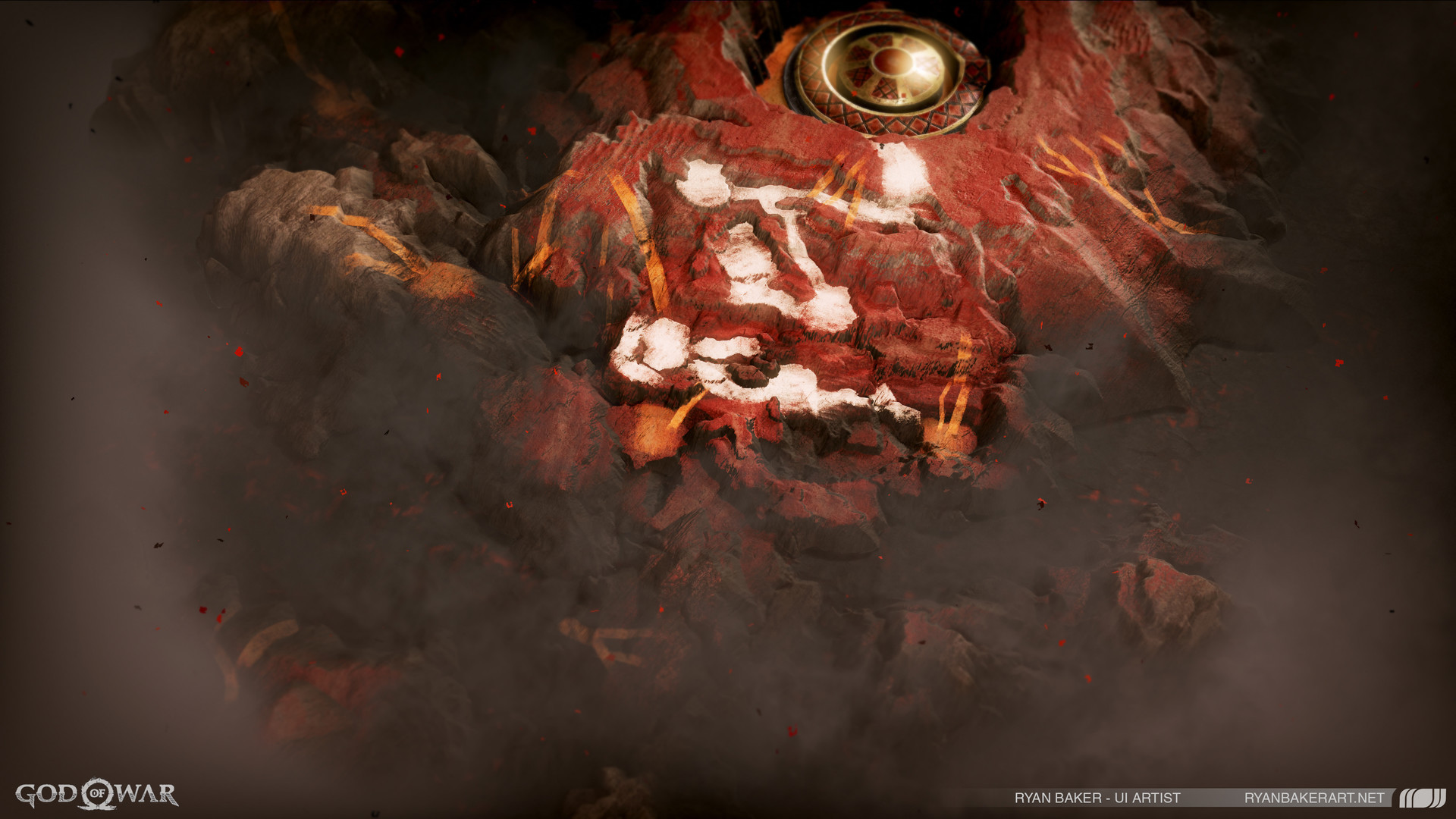 www.ryanbakerart.net - God of War - Realm Maps