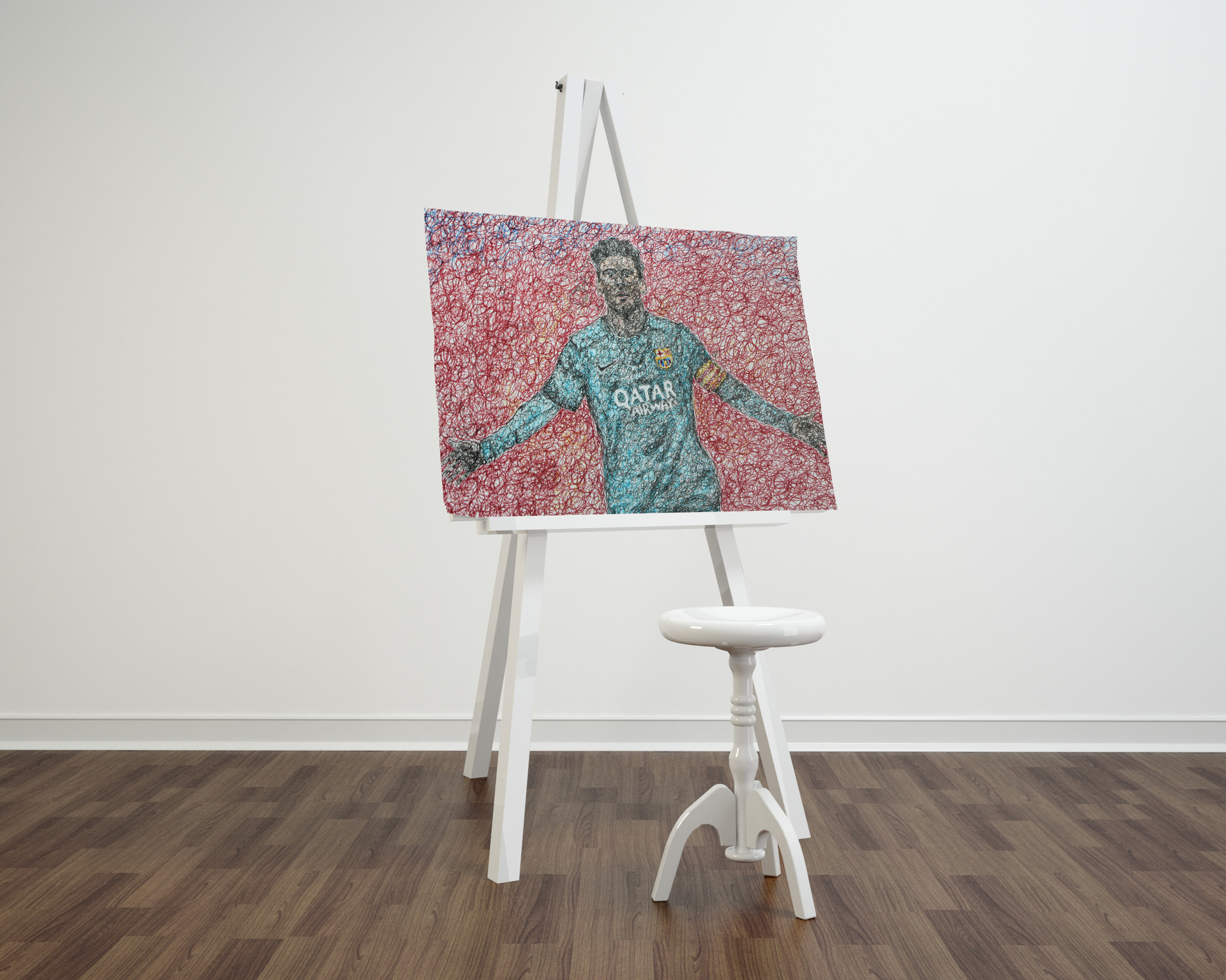 Shree Bhattacharya - Lionel Messi - Scribbling - Pen On Paper