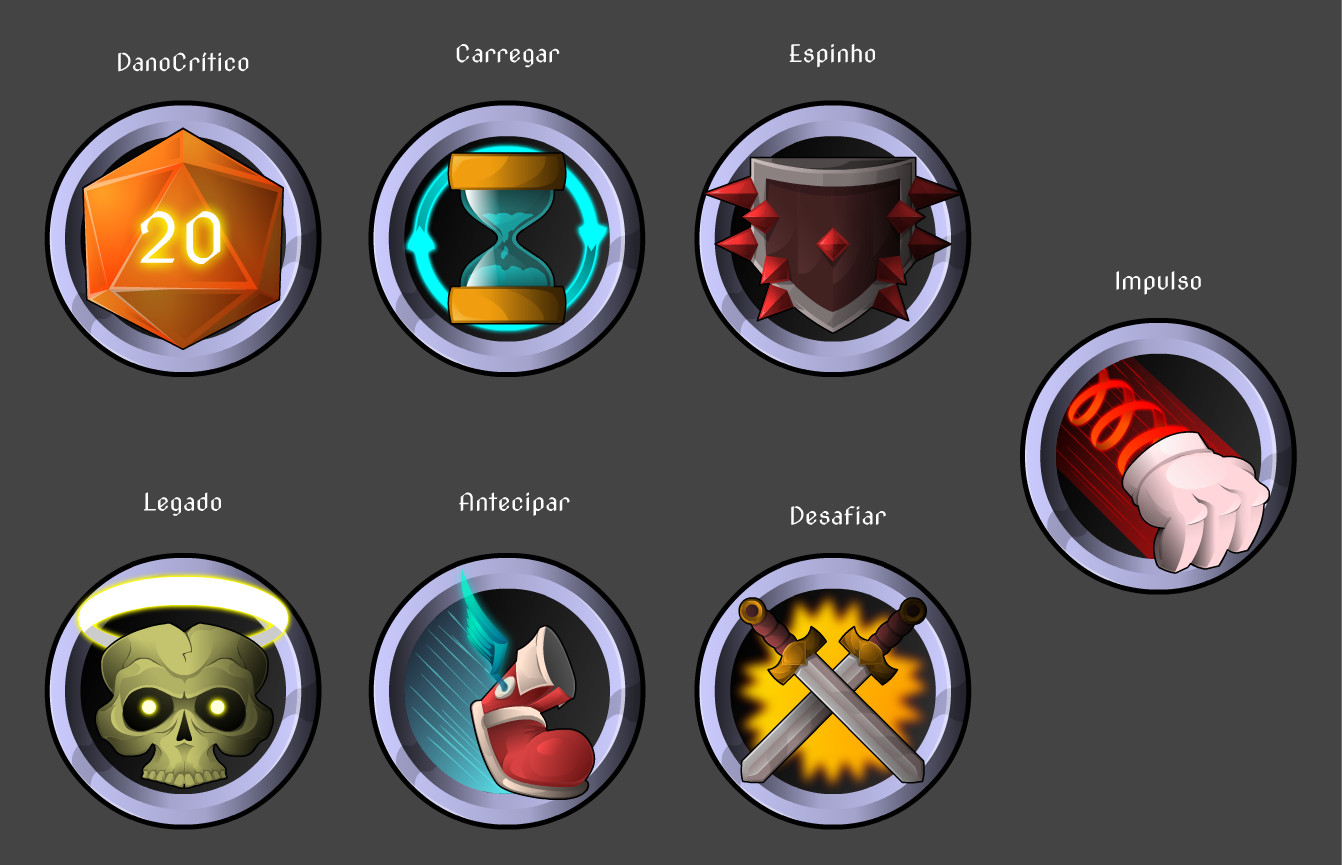 ArtStation - Card effect icons - Mestres de Mesa