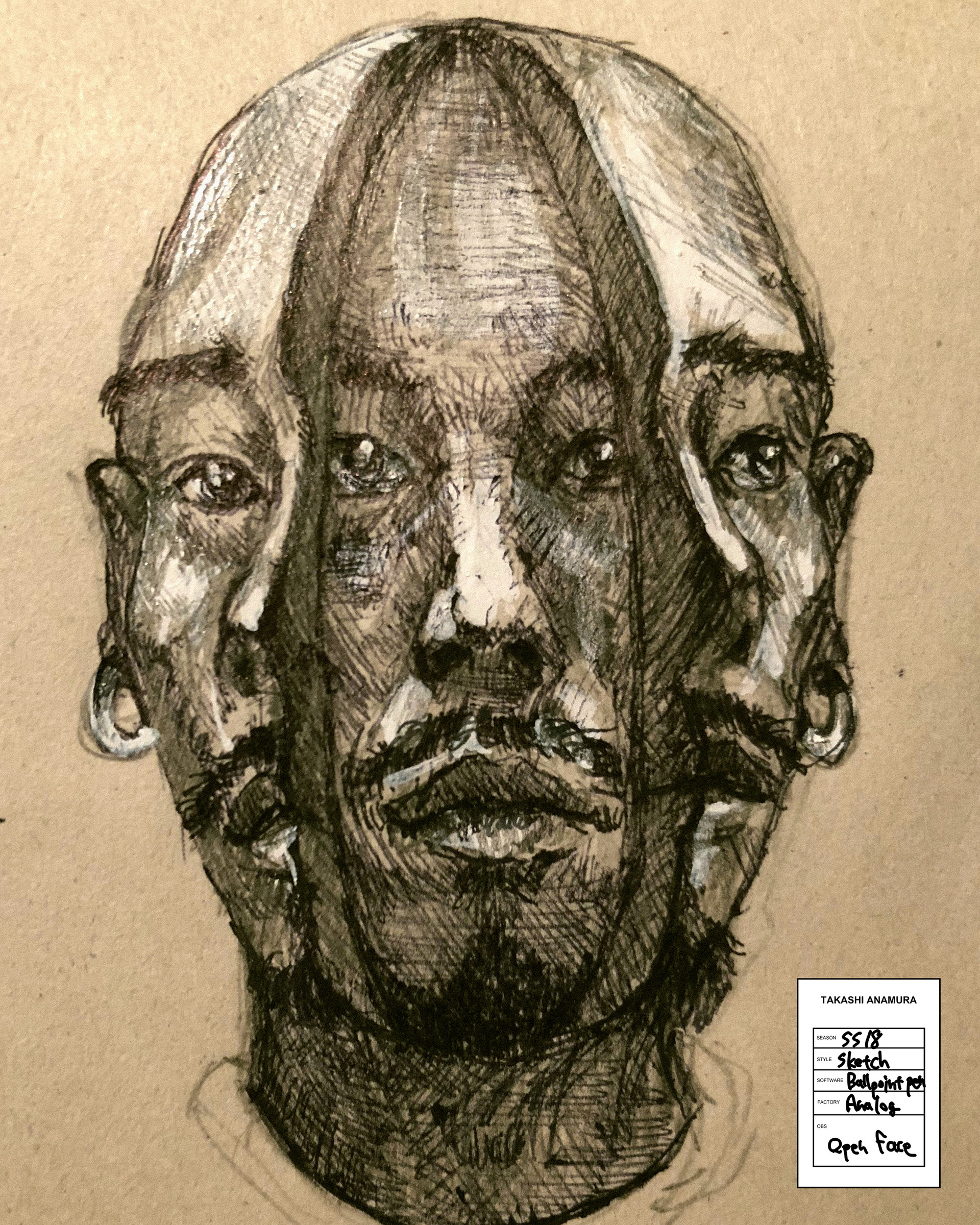 Open Head Drawing