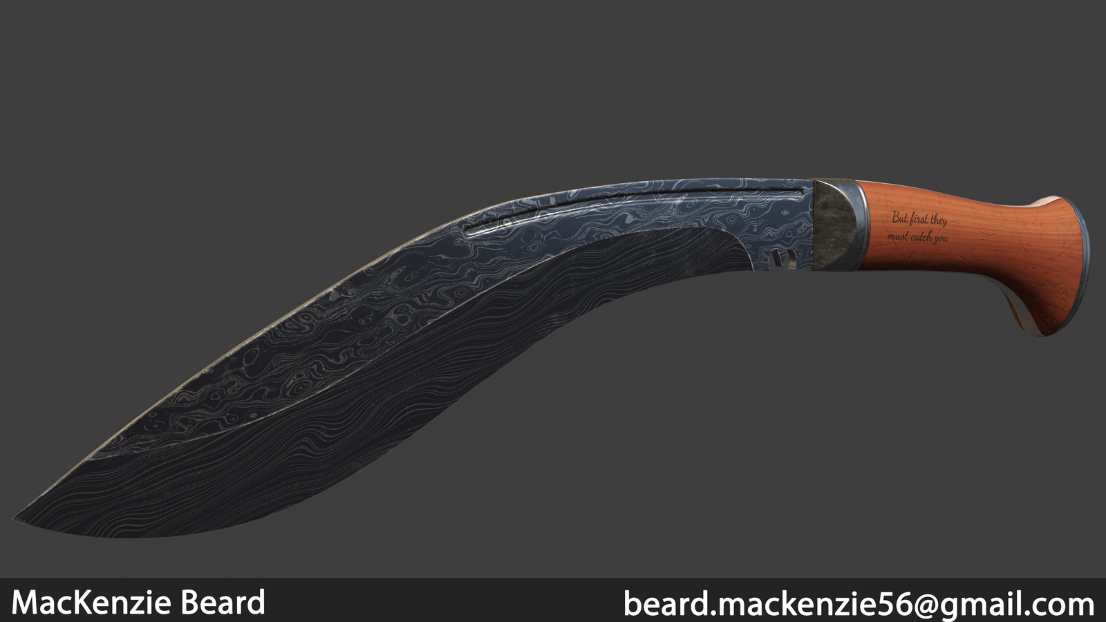 MacKenzie Beard - Damascus Steel Kukri