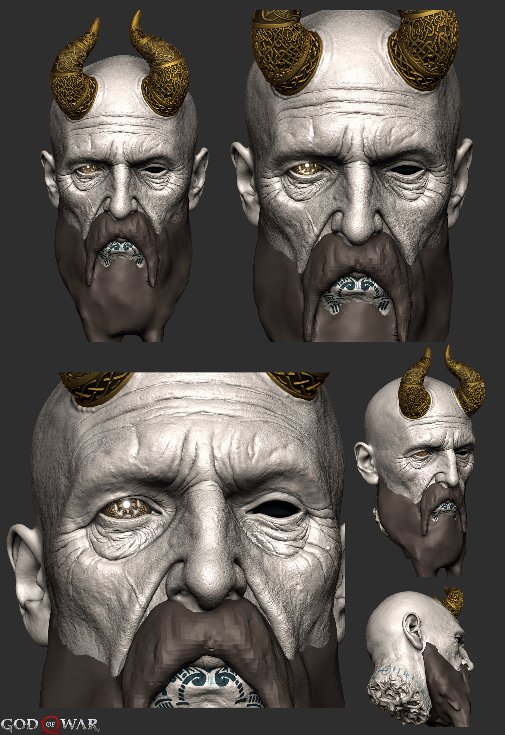 Viktor Germogenov - God of War - Mimir's head