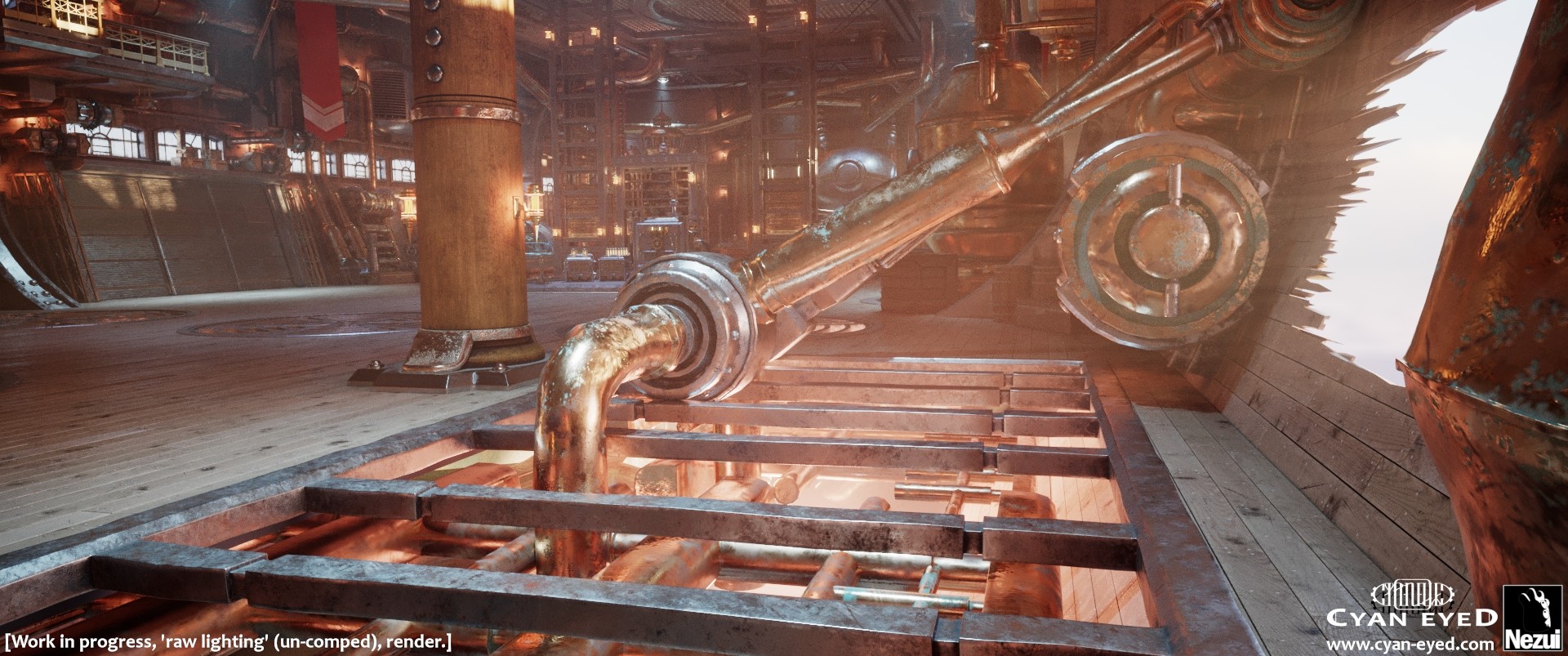 ArtStation - Cyan Eyed - Animated short film progress: Skyship hold ...