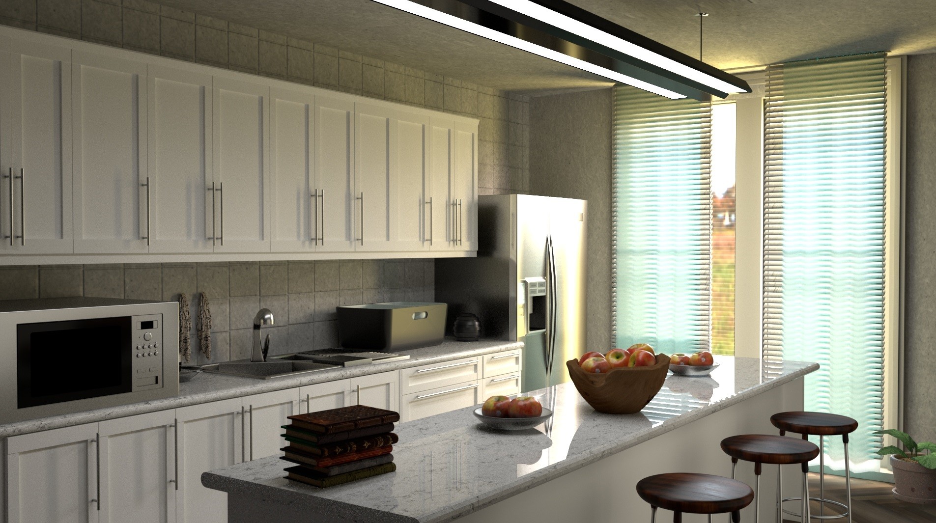 ArtStation - Free Time Practice Modeling: Kitchen rendering