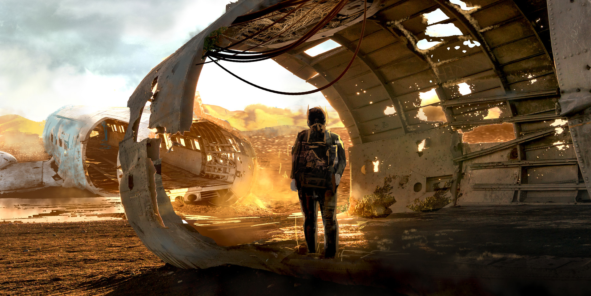 ArtStation - Wrecked Plane失事飞机