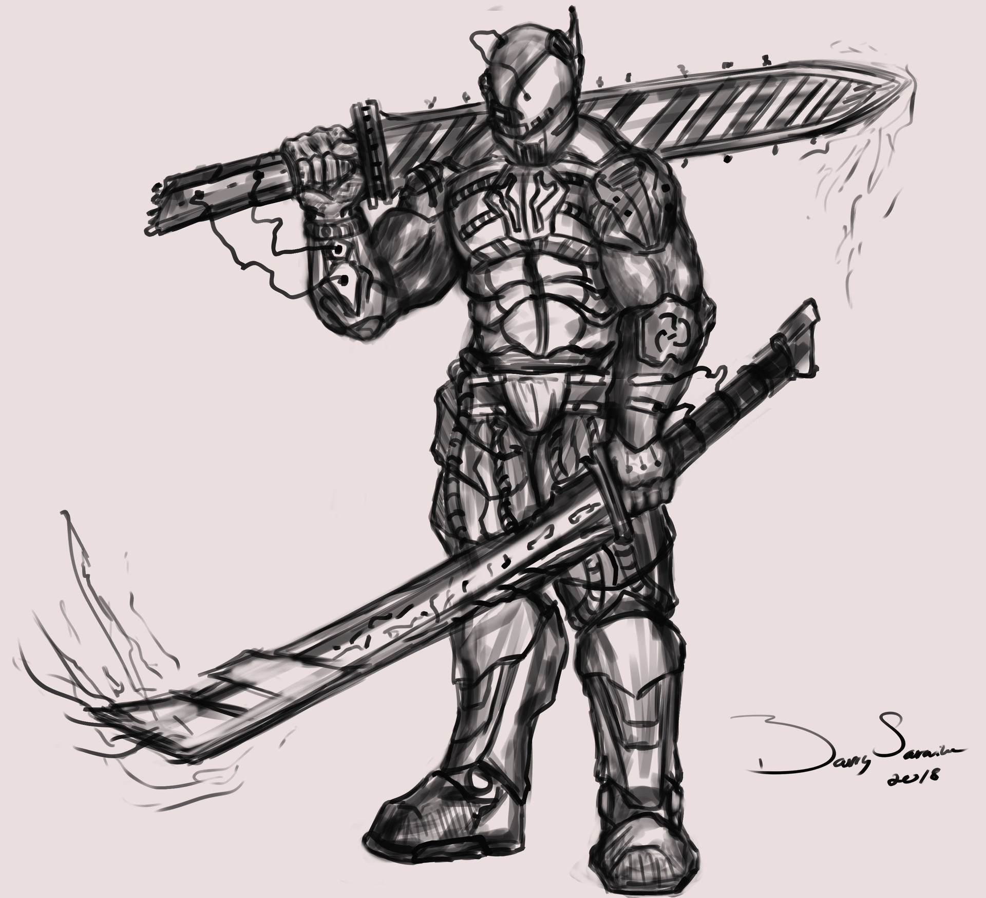 how to draw cyberpunk armor